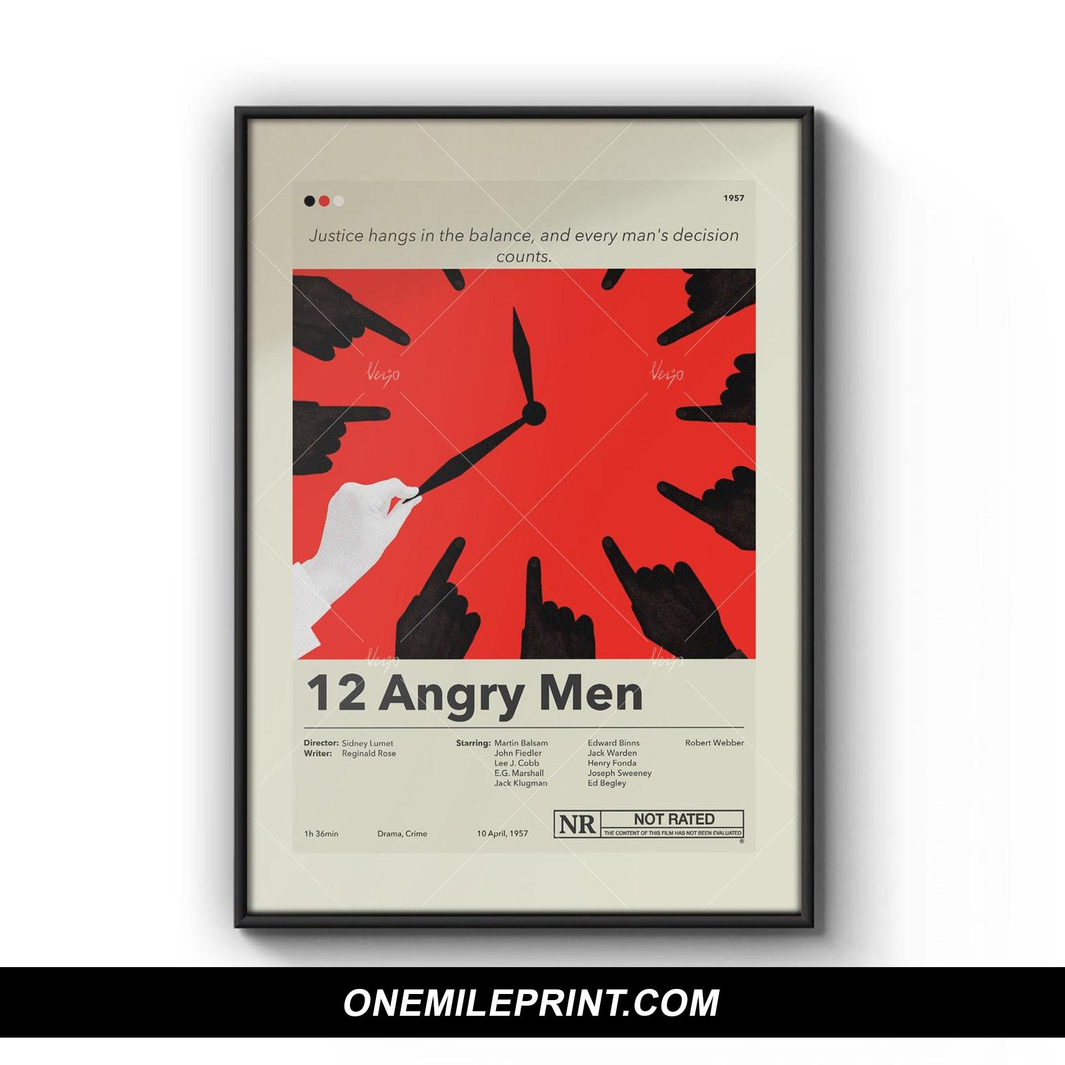 Minimalist 12 Angry Men Movie Poster