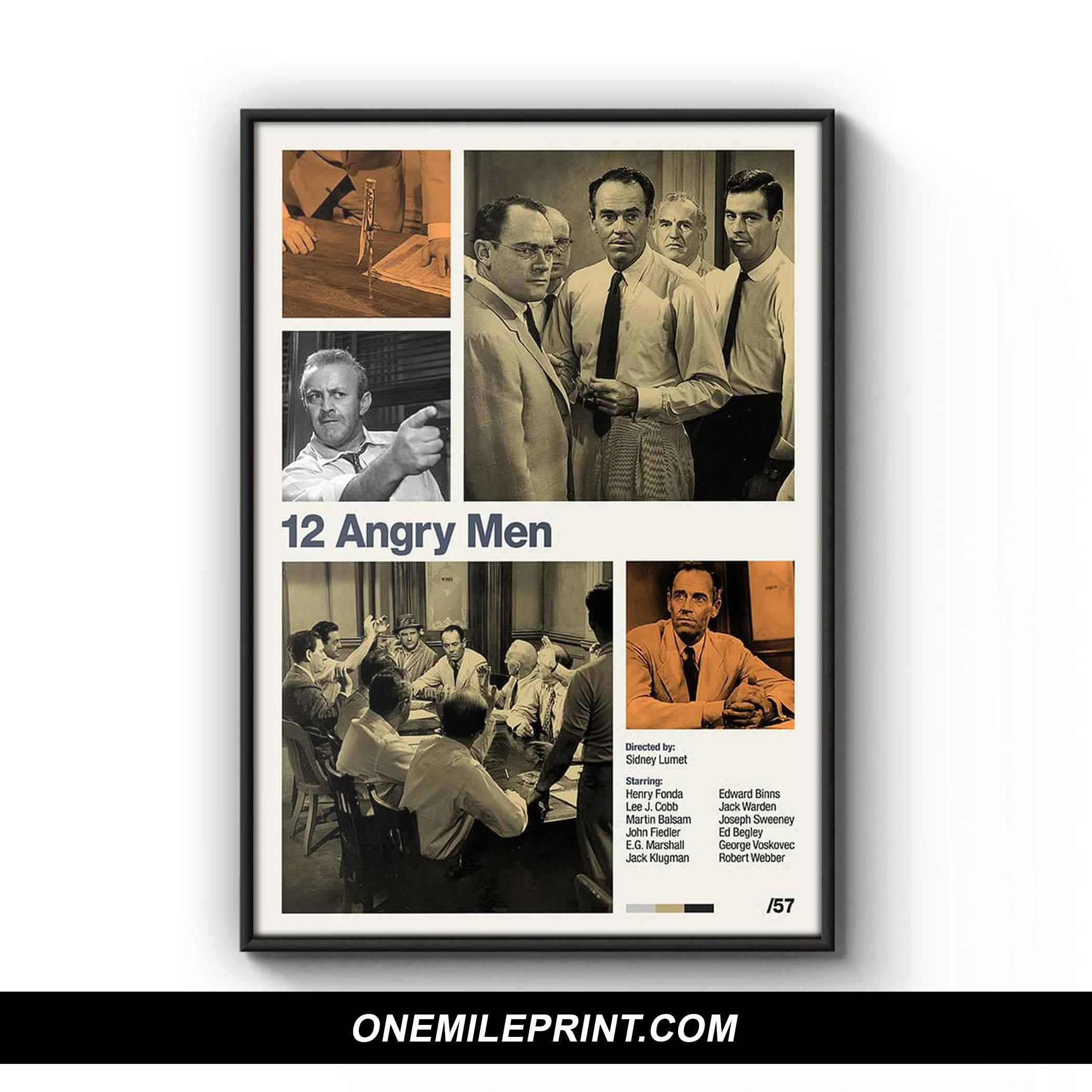 Retro Modern 12 Angry Men Movie Poster