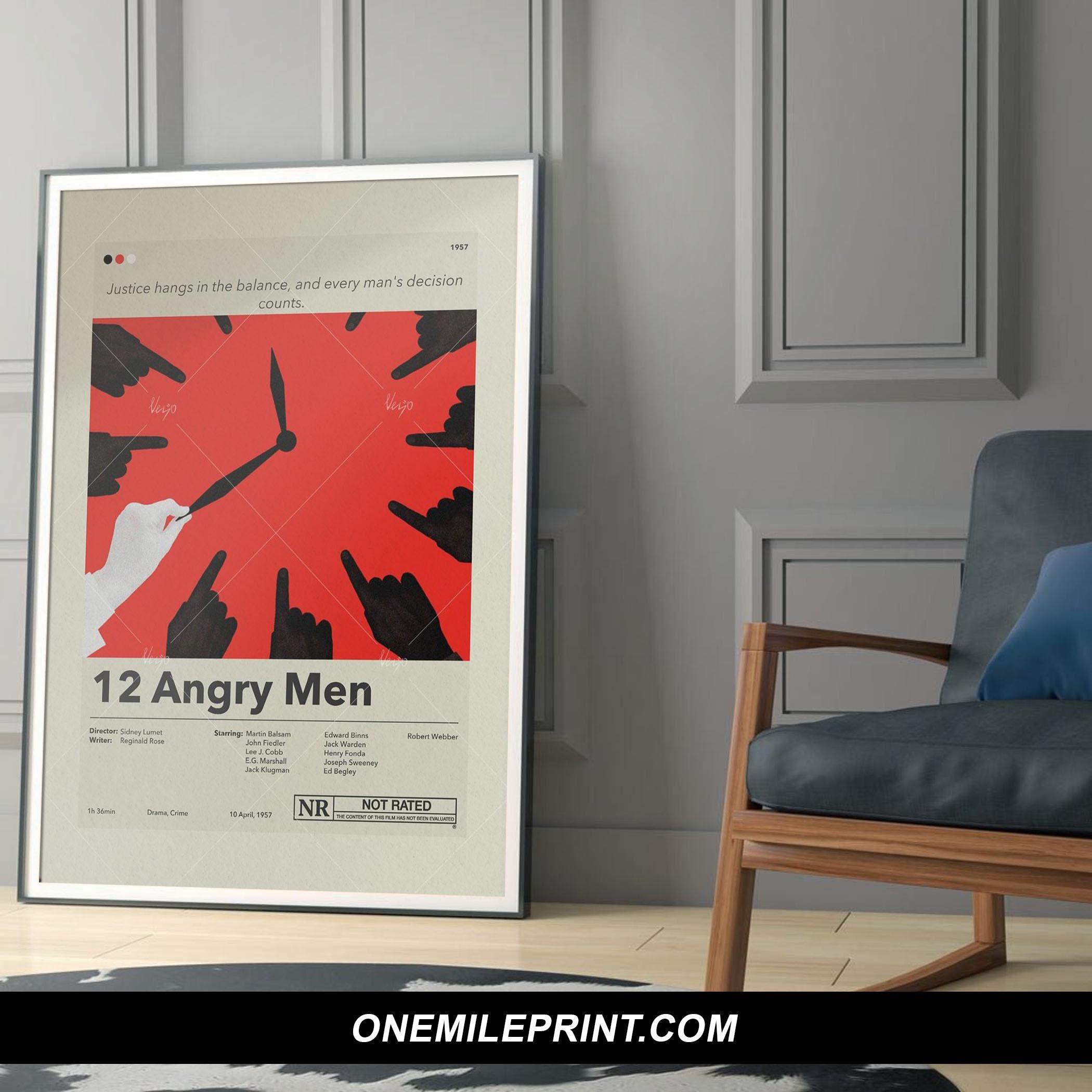 Minimalist 12 Angry Men Movie Poster