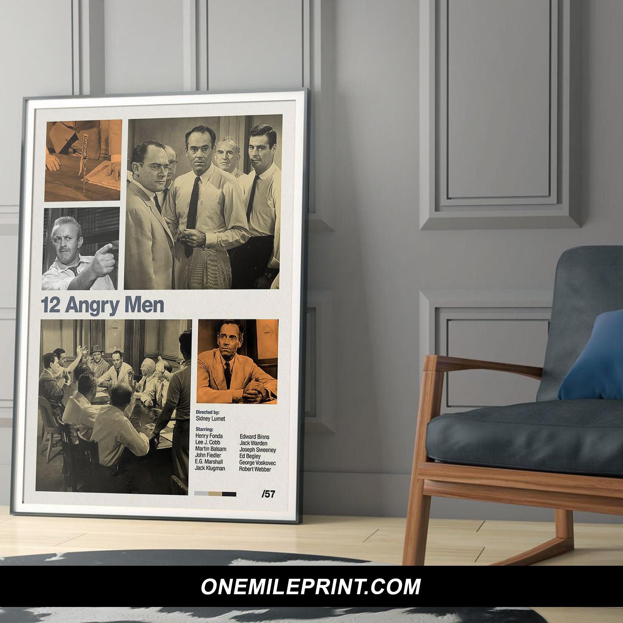 Retro Modern 12 Angry Men Movie Poster