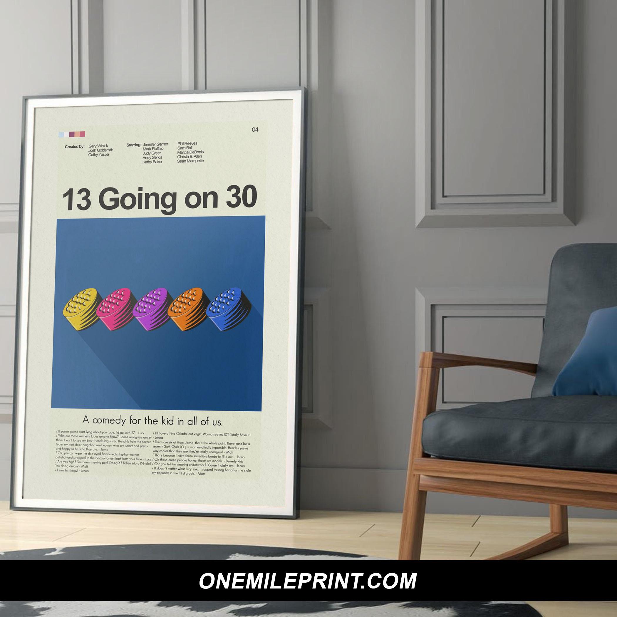 Mid Century Modern 13 Going on 30 Movie Poster