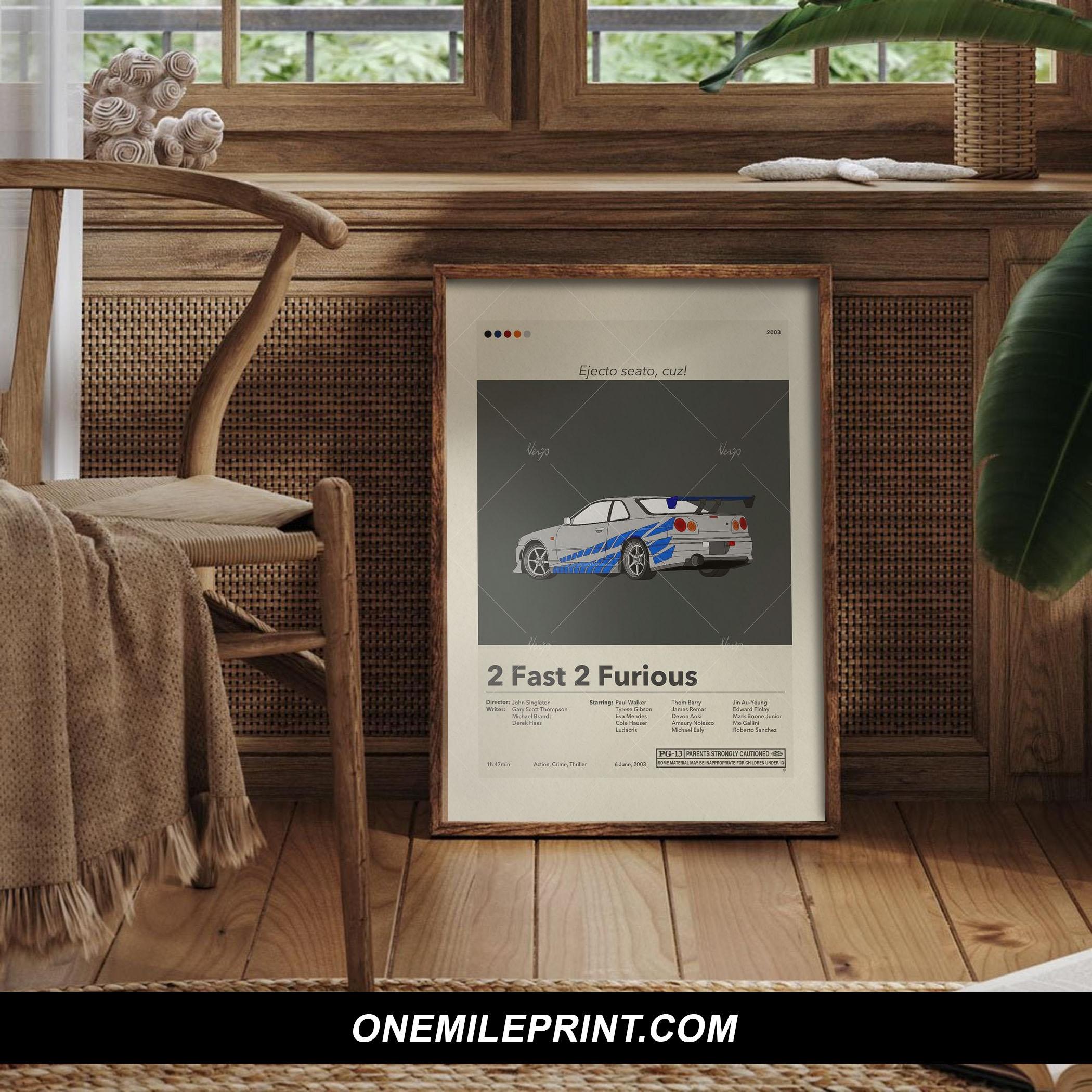 Minimalist 2 Fast 2 Furious Movie Poster
