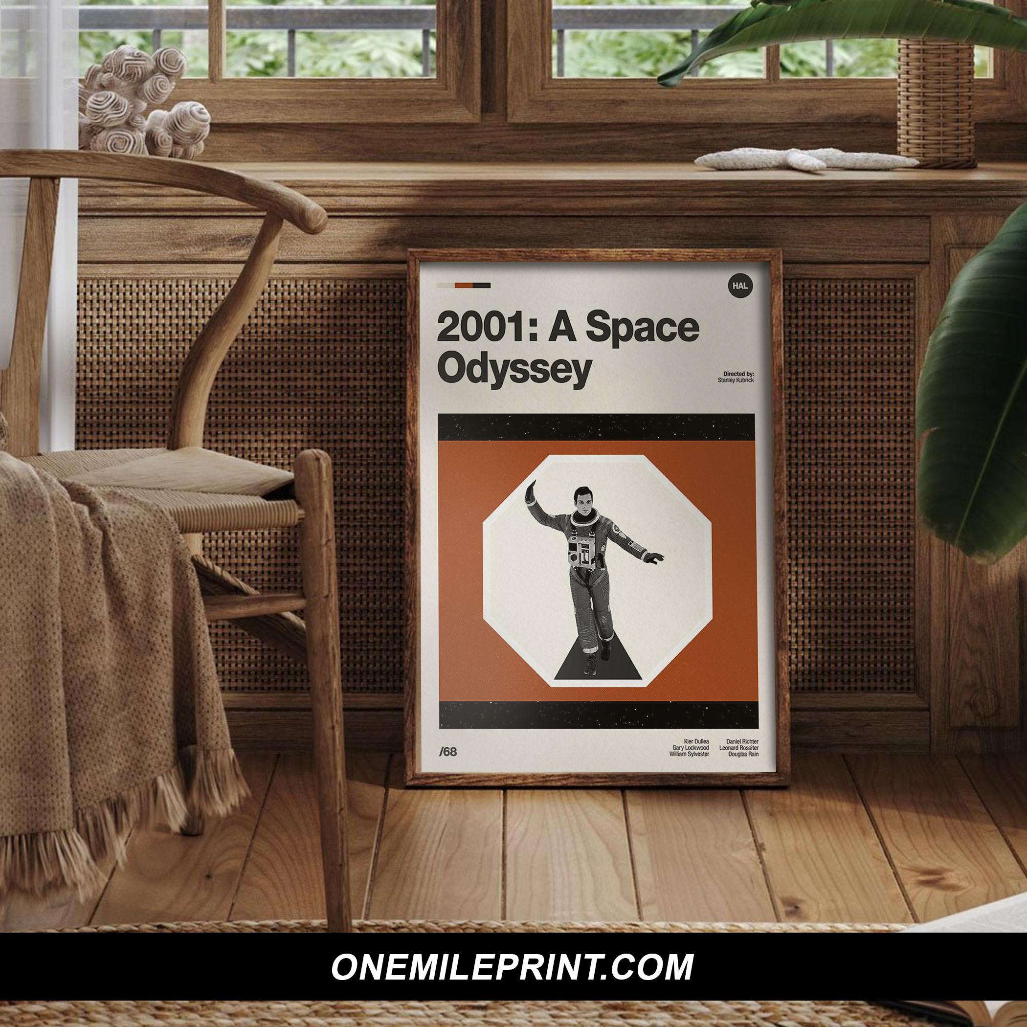 Retro Modern 2001: A Space Odyssey Movie Poster