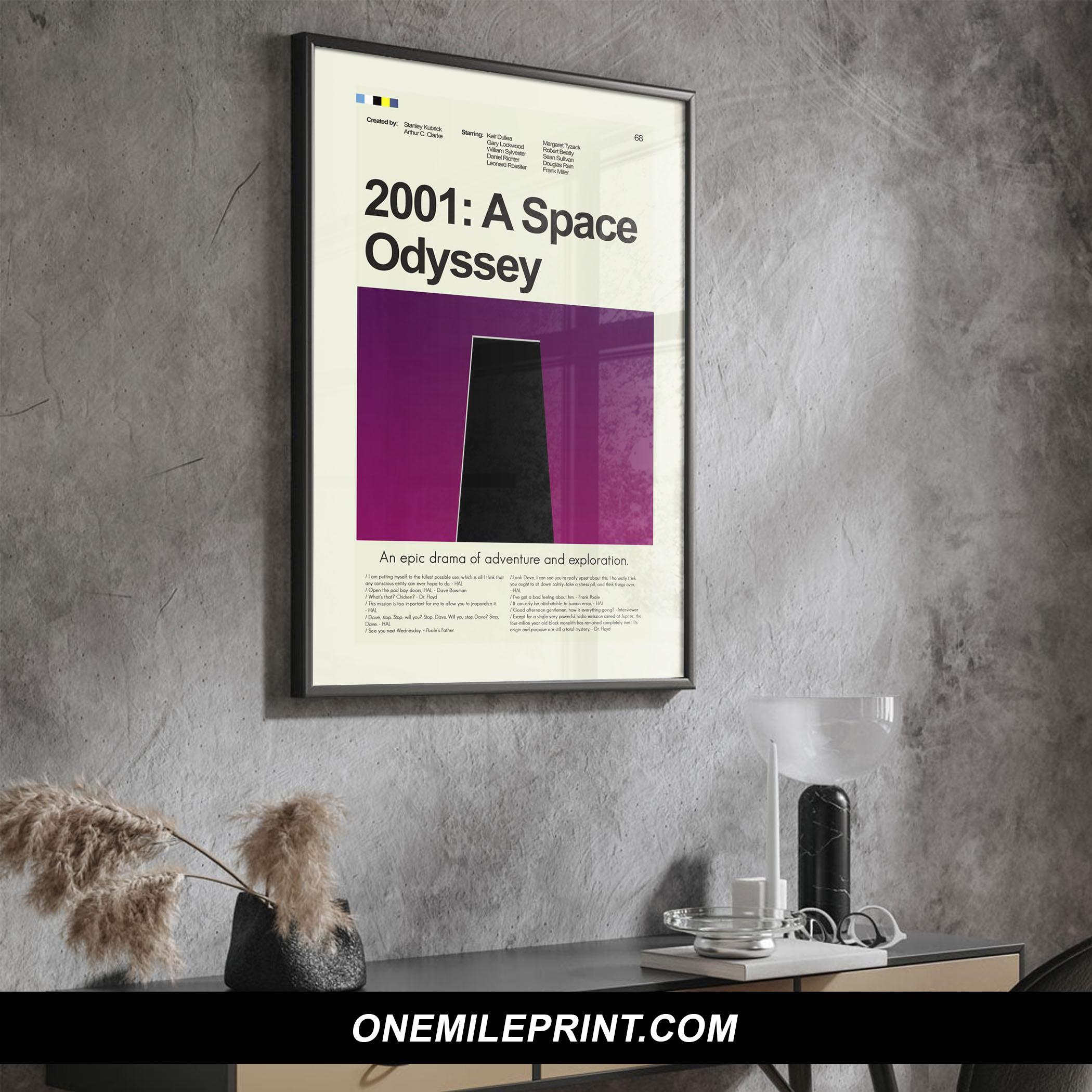 Mid Century Modern 2001: A Space Odyssey Movie Poster