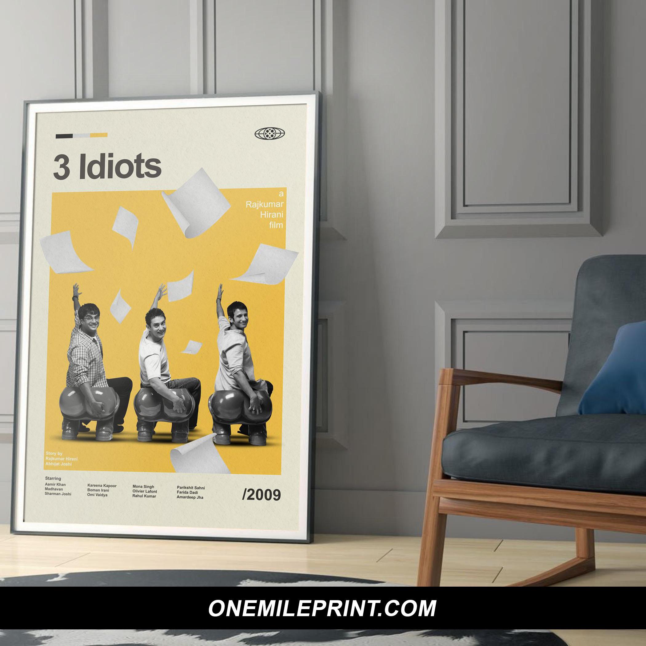 Mid Century 3 Idiots Movie Poster