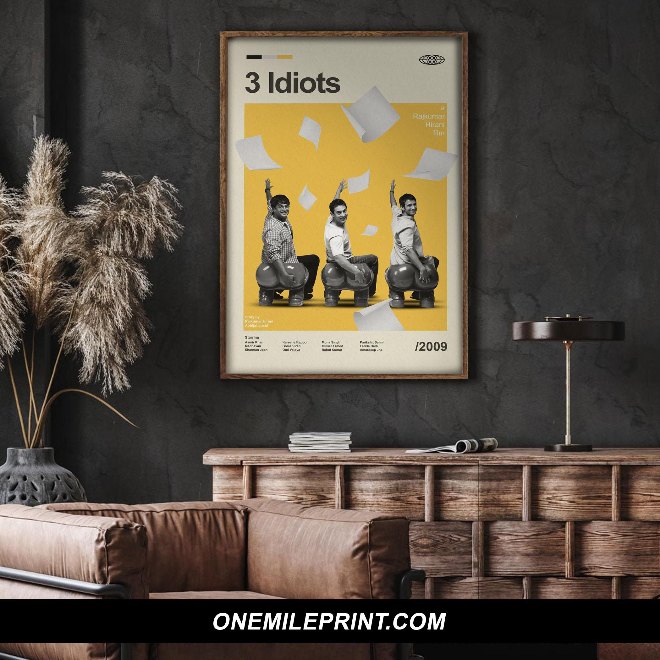 Mid Century 3 Idiots Movie Poster