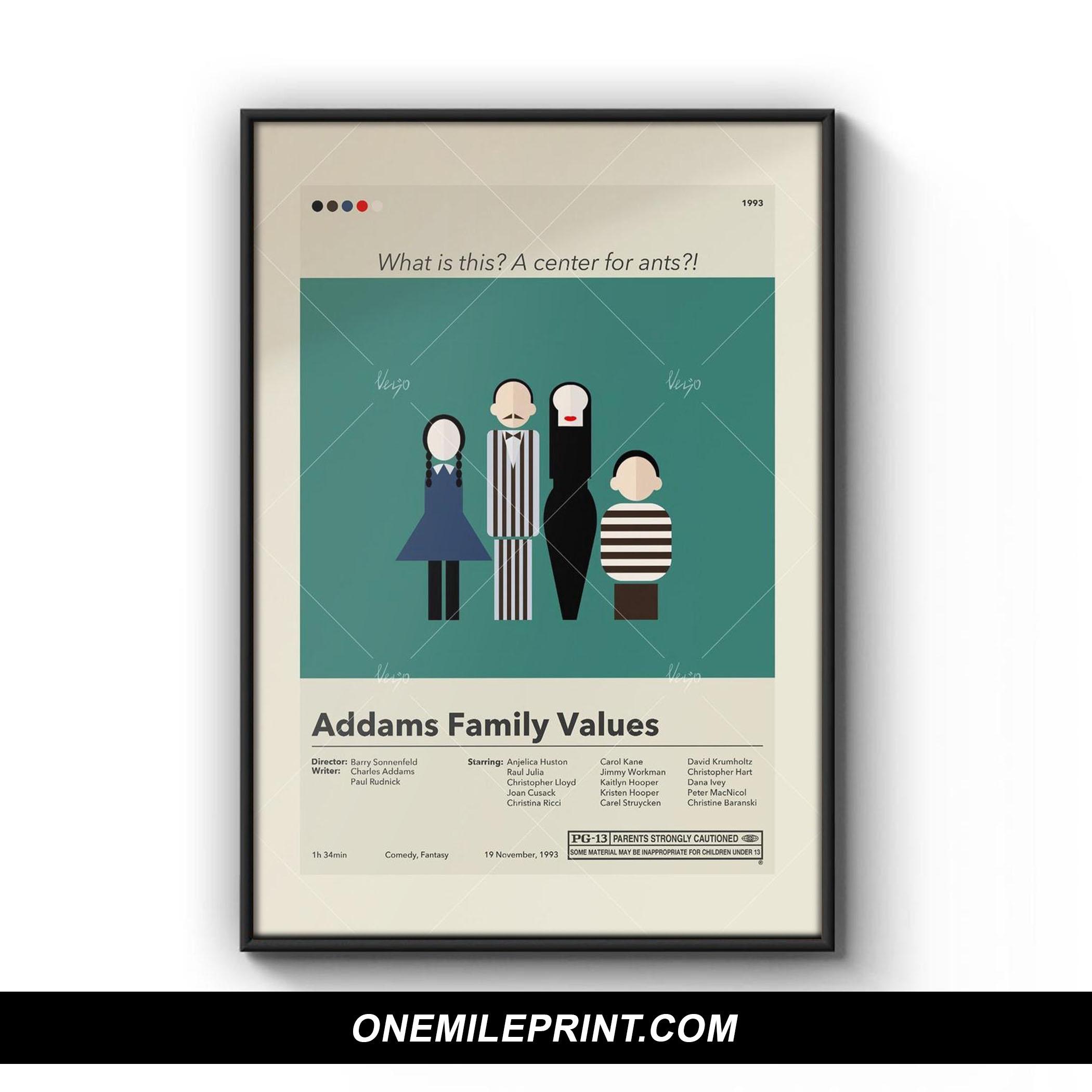 Minimalist Addams Family Values Movie Poster