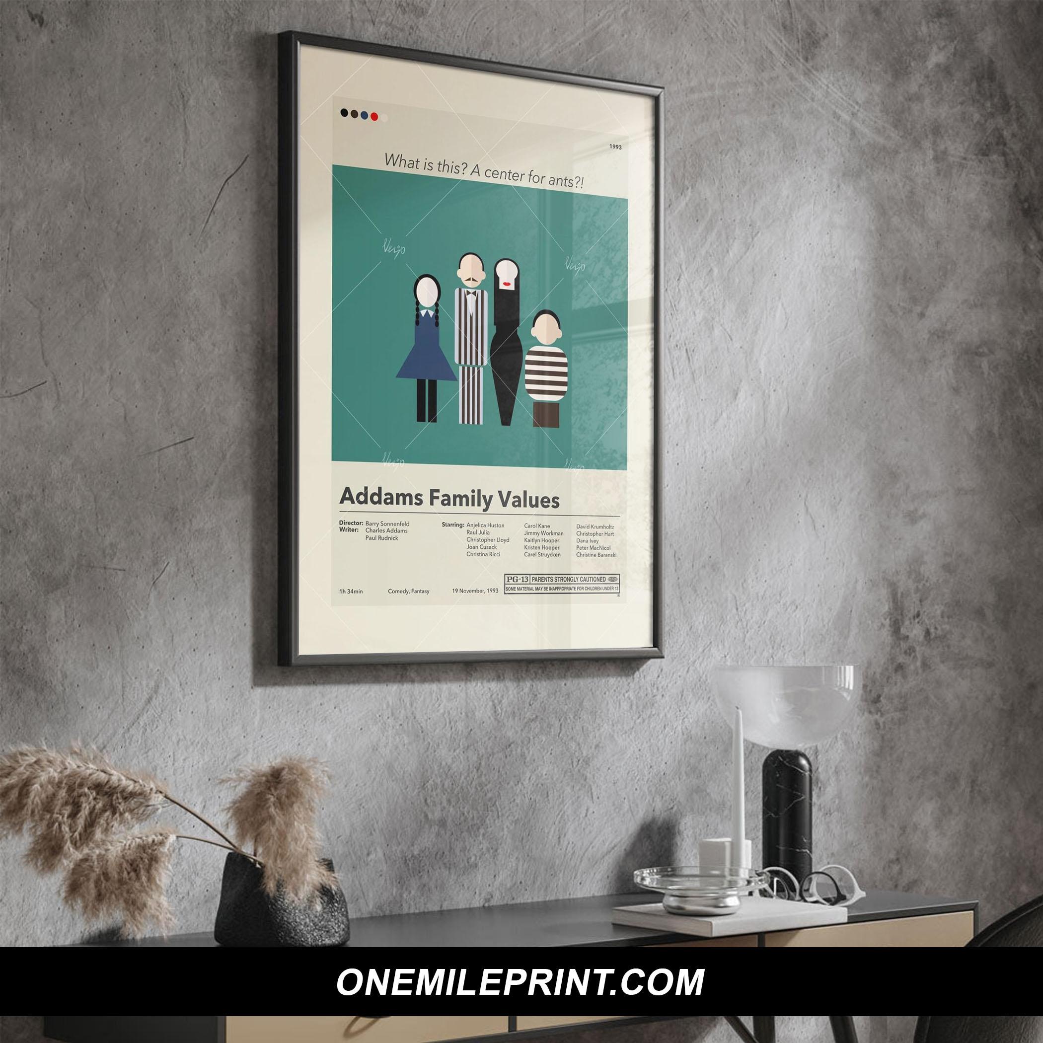 Minimalist Addams Family Values Movie Poster