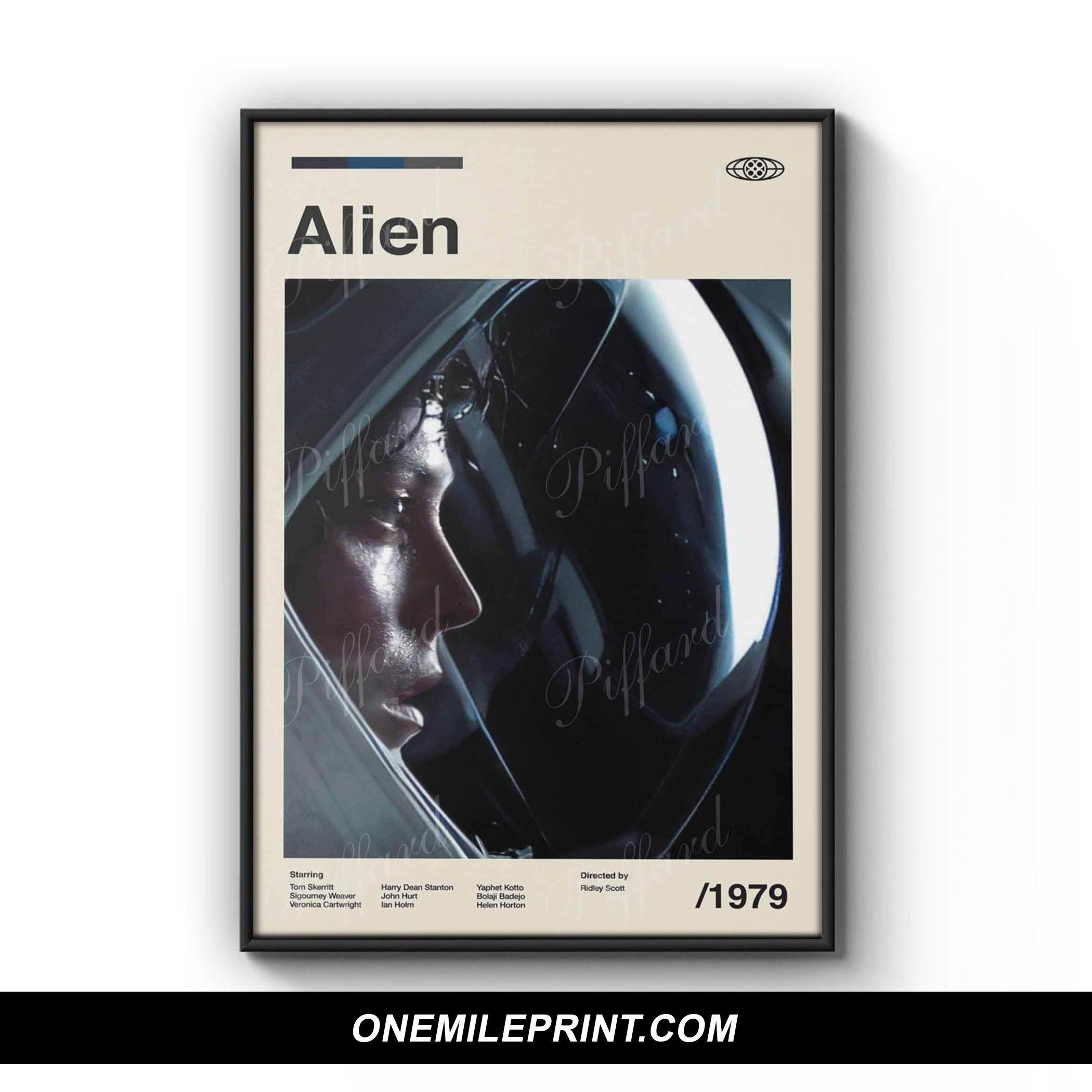 Midcentury Alien Movie Poster