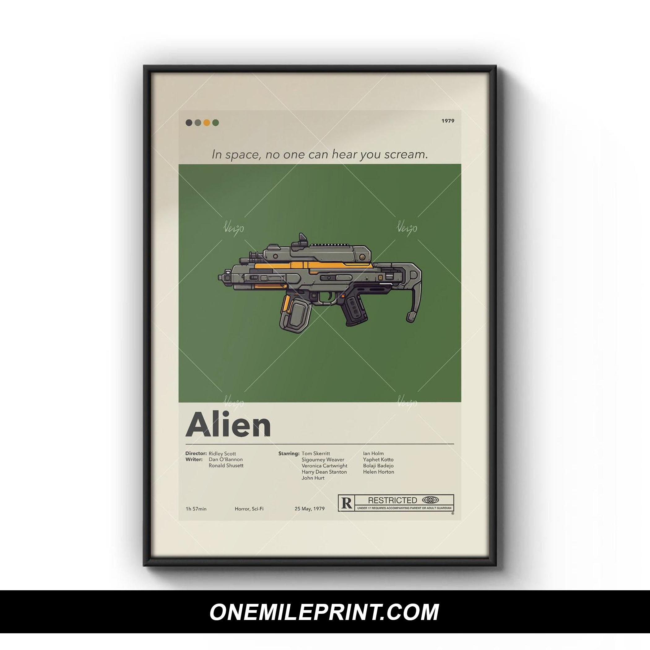 Minimalist Alien Movie Poster
