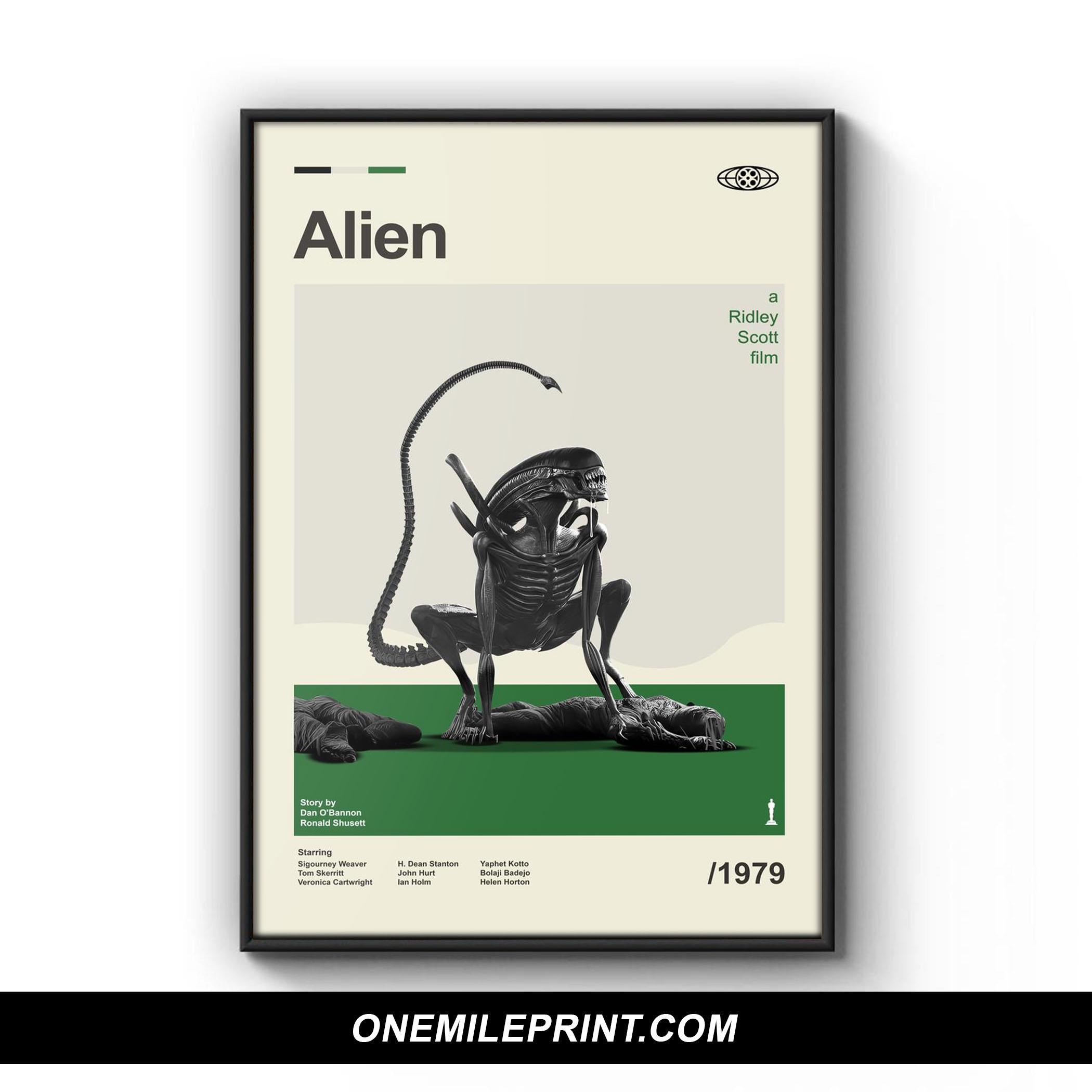 Mid Century Alien Movie Poster