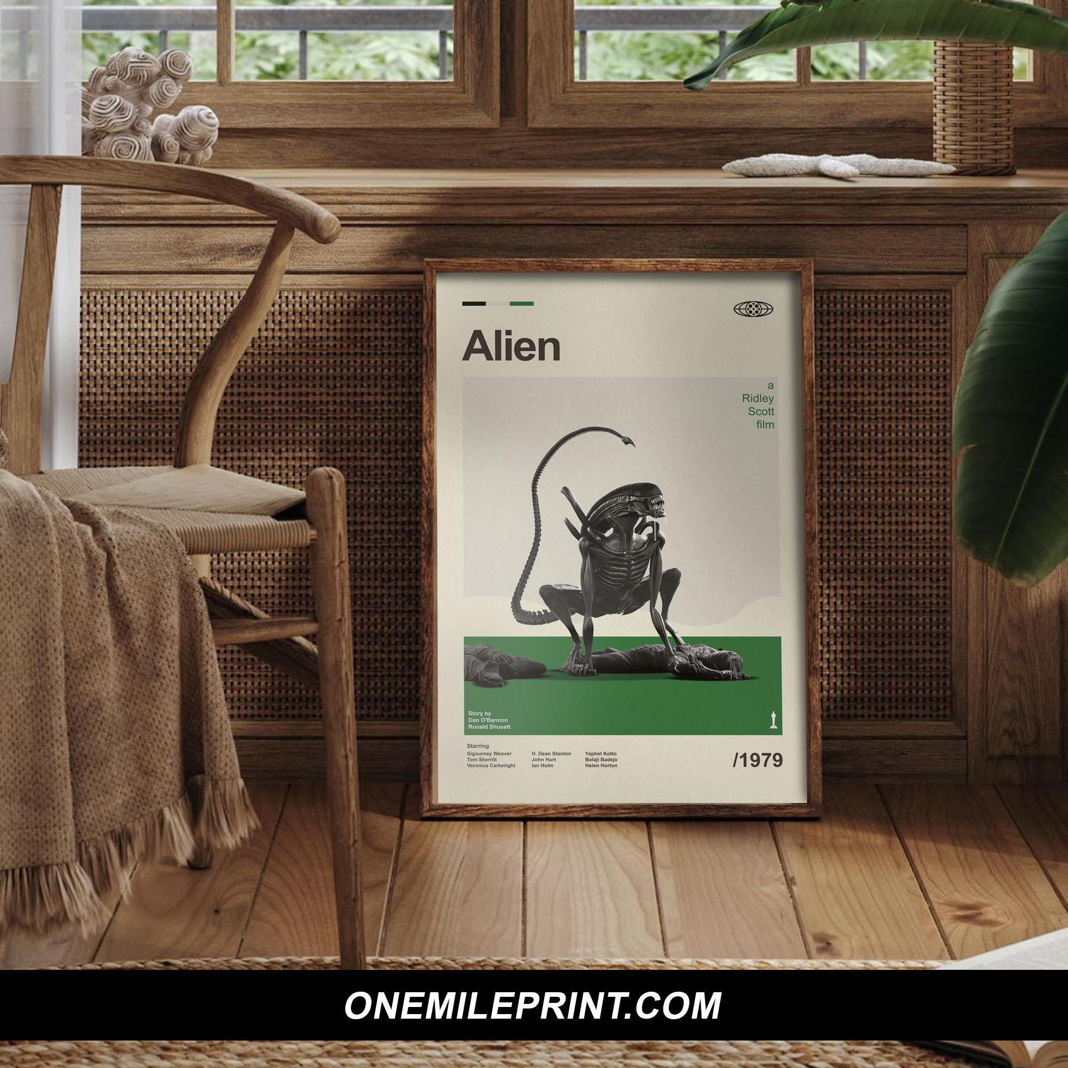 Mid Century Alien Movie Poster