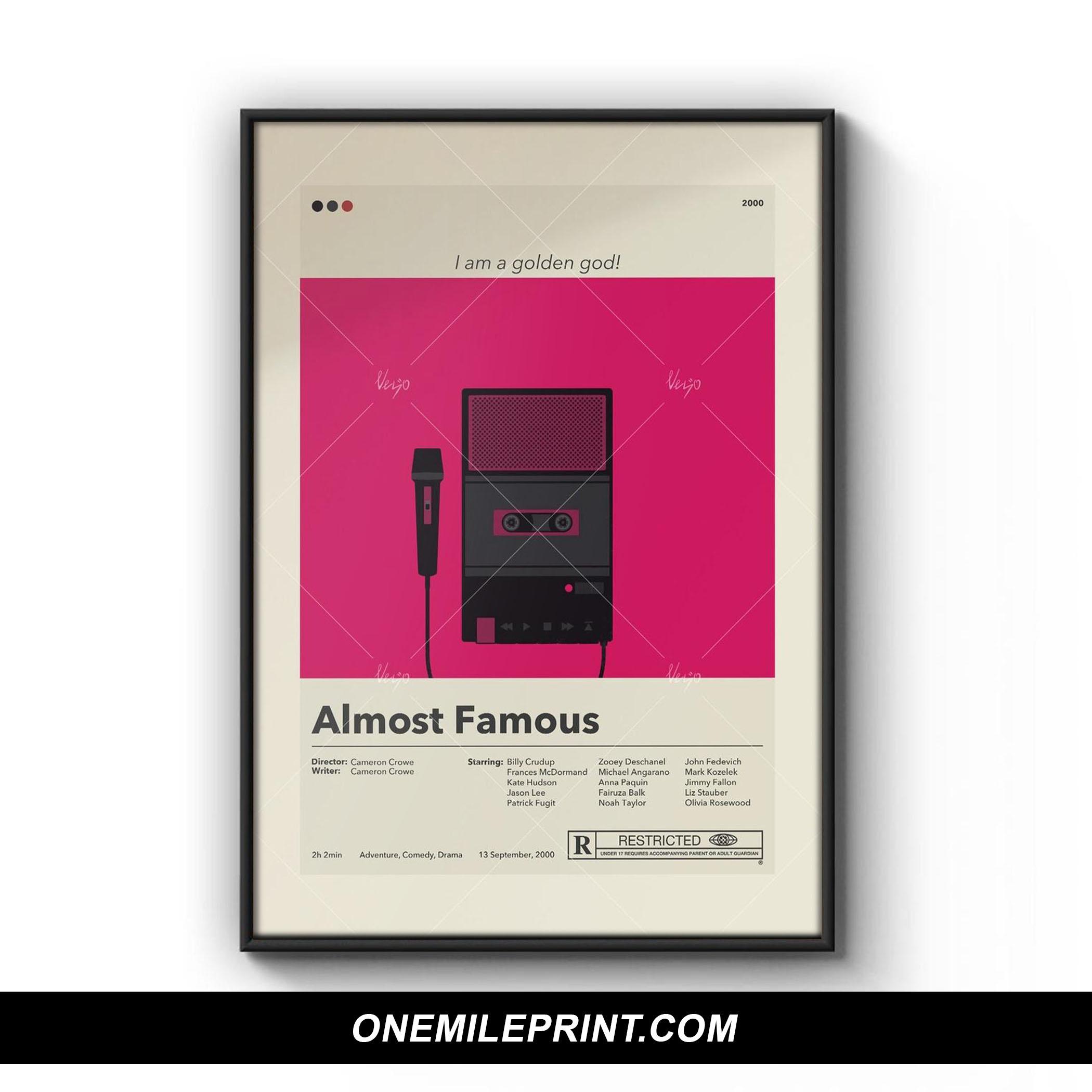 Minimalist Almost Famous Movie Poster