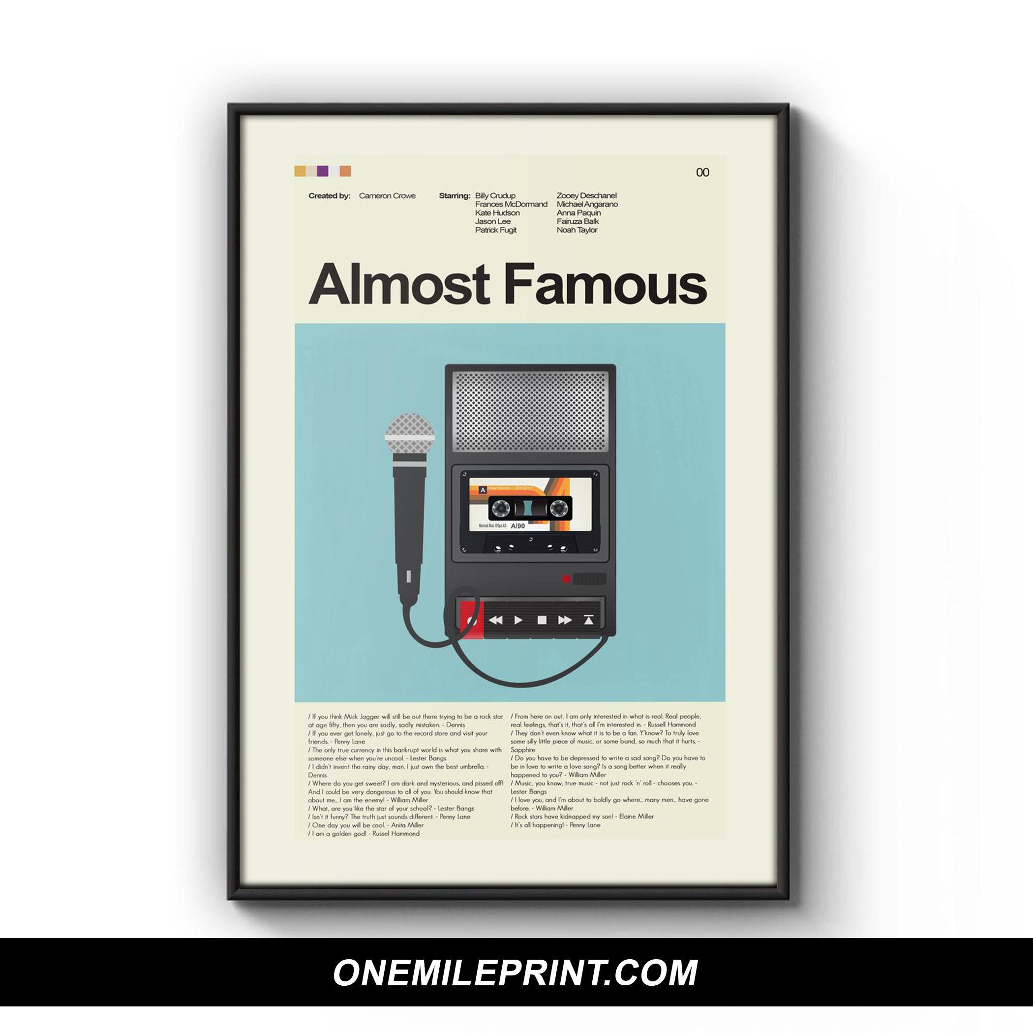 Mid Century Modern Almost Famous Movie Poster