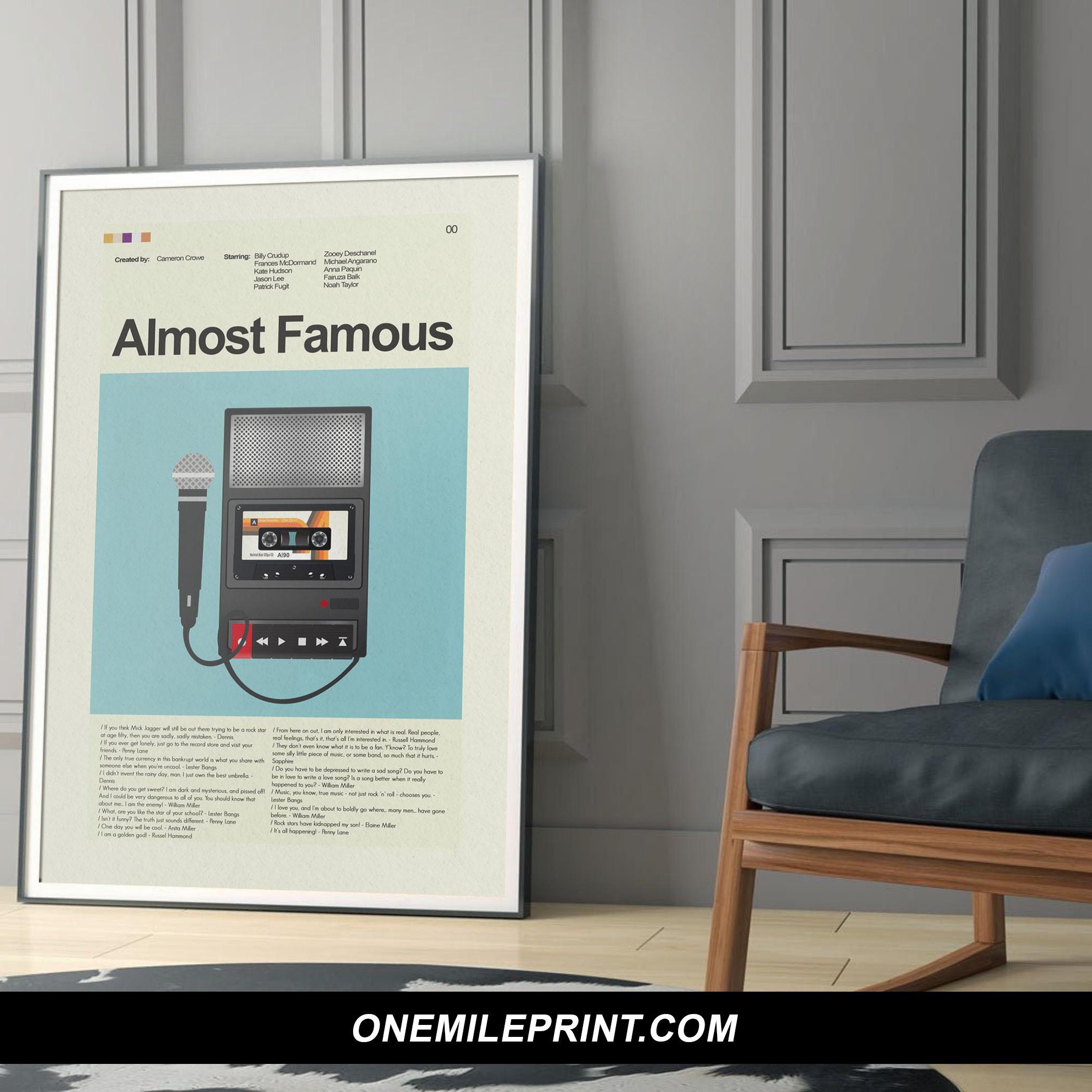 Mid Century Modern Almost Famous Movie Poster