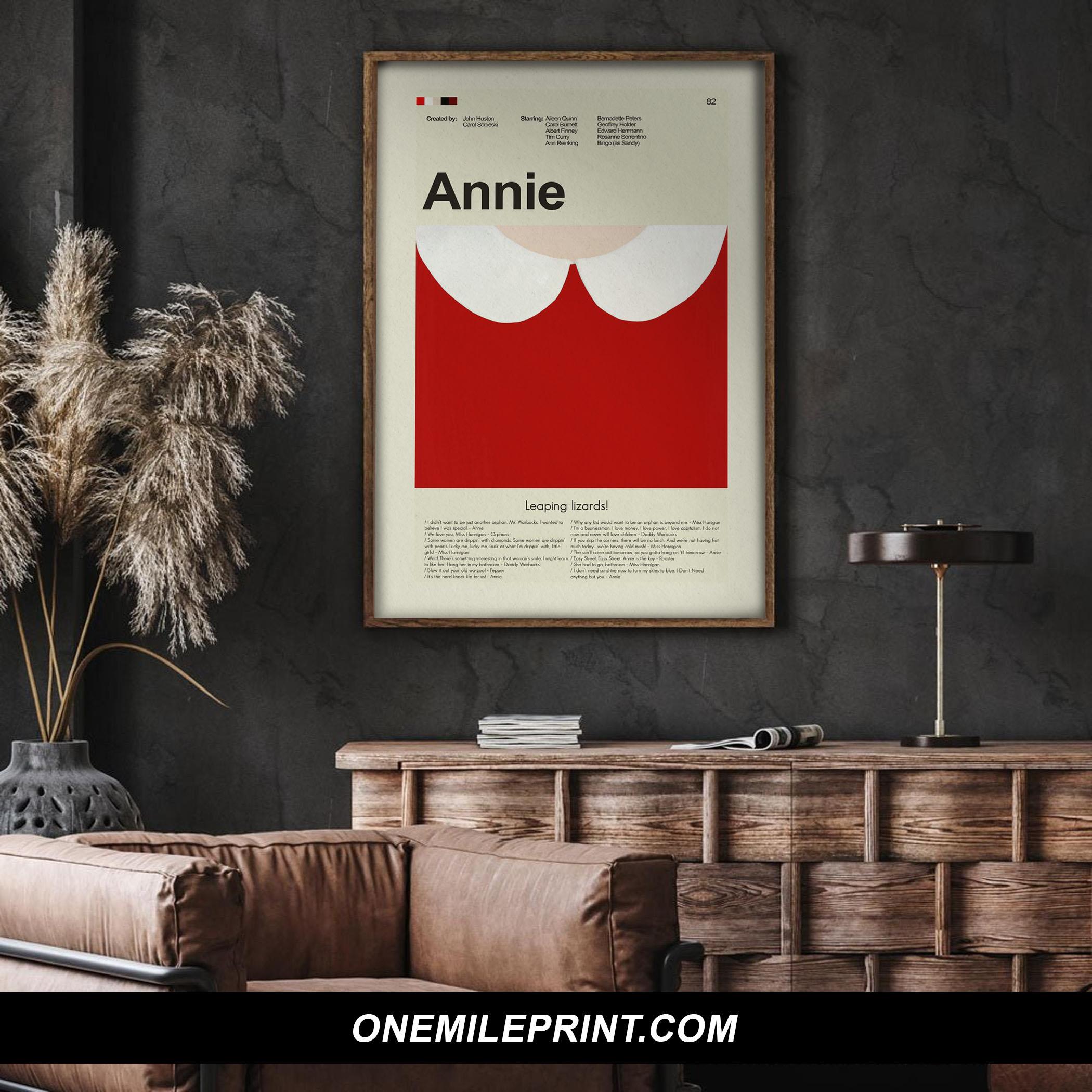 Mid Century Modern Annie Movie Poster
