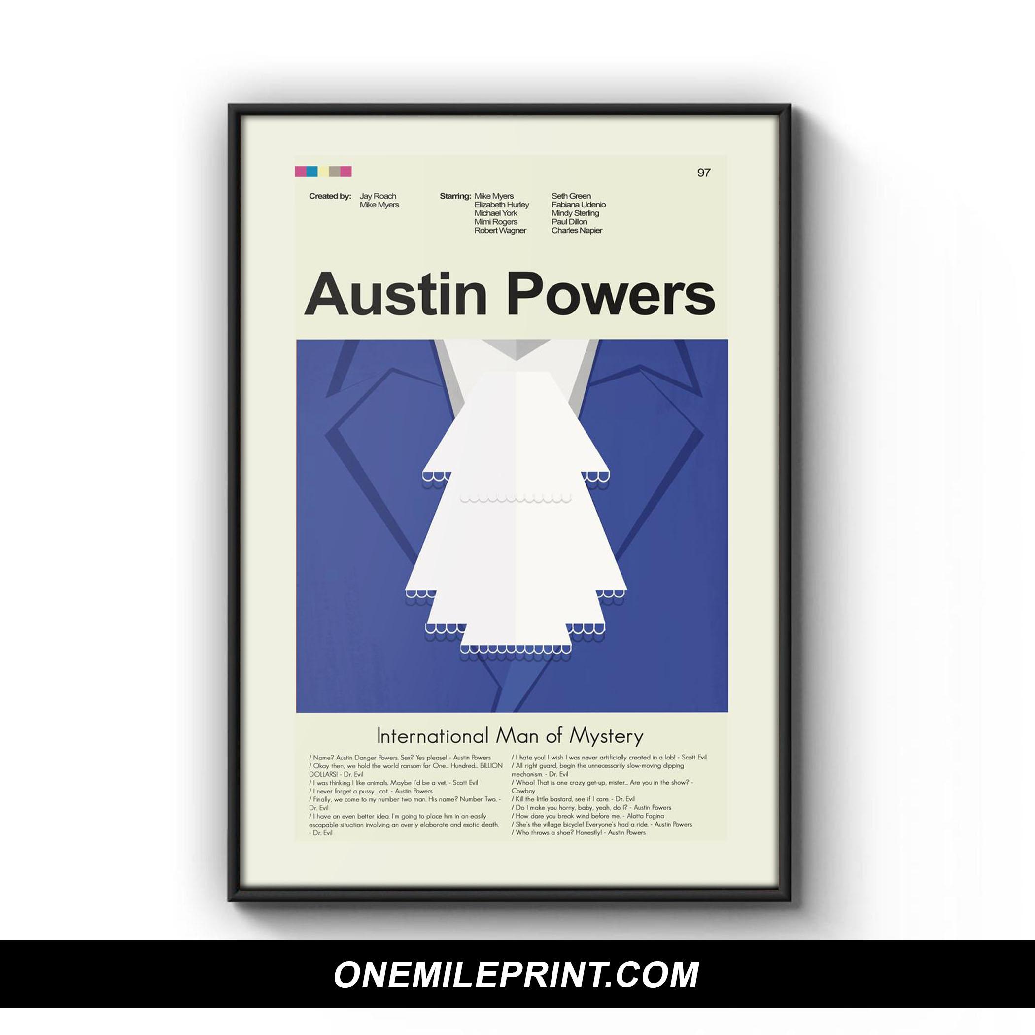 Mid Century Modern Austin Powers: International Man of Mystery Movie Poster