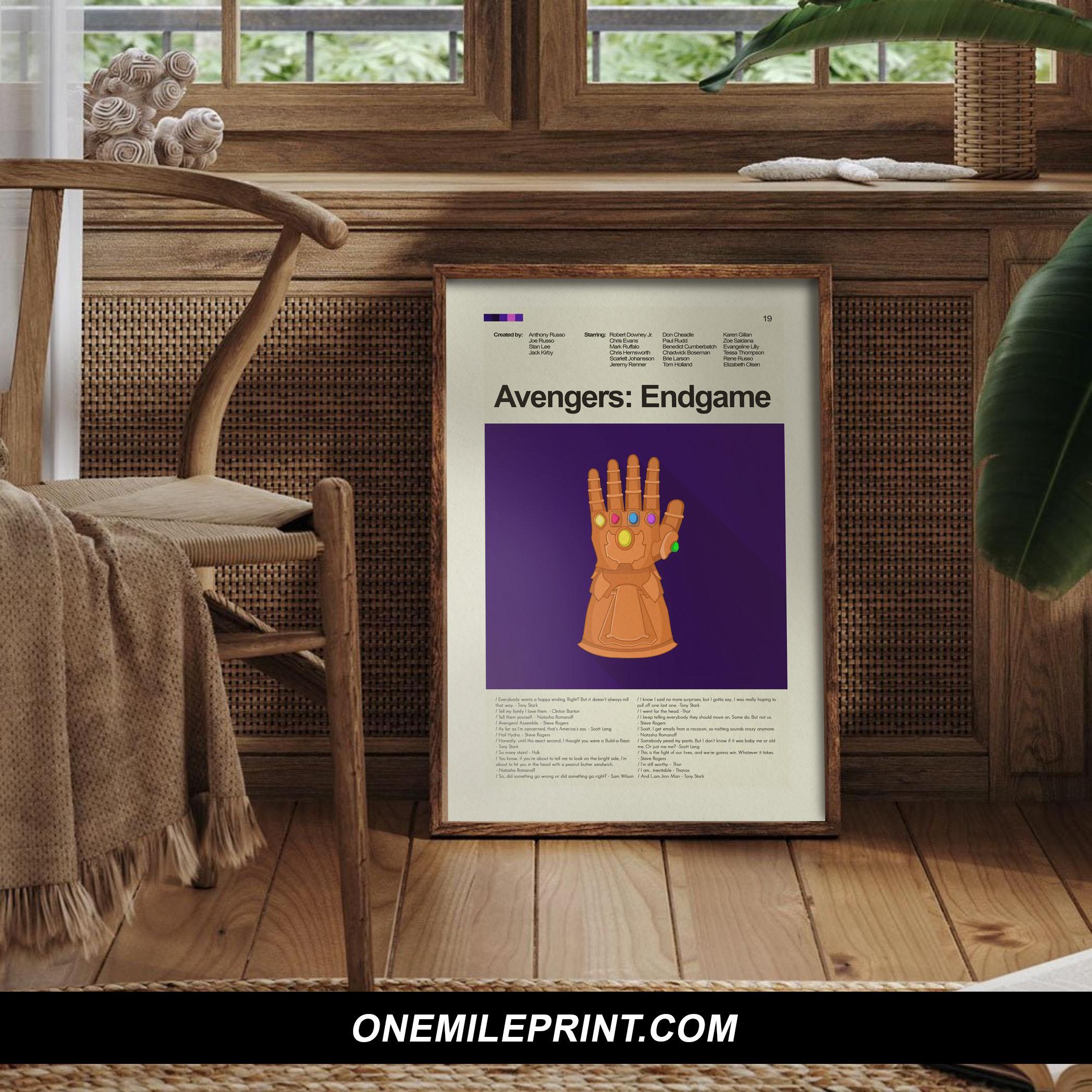 Mid Century Modern Avengers: Endgame Movie Poster