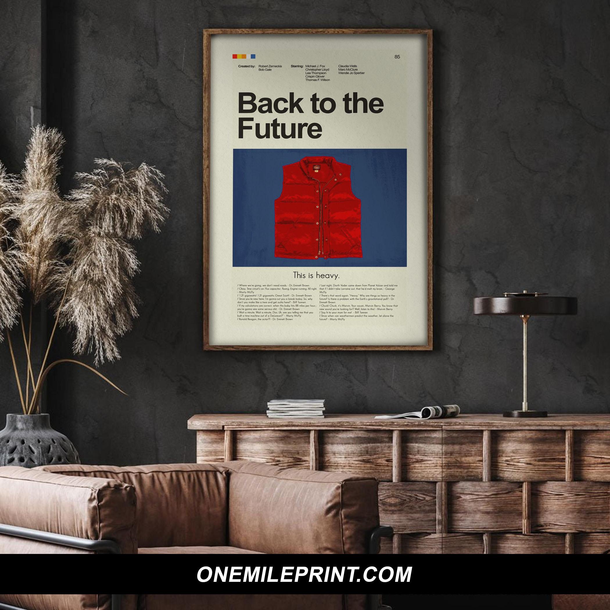 Mid Century Modern Back to the Future Movie Poster