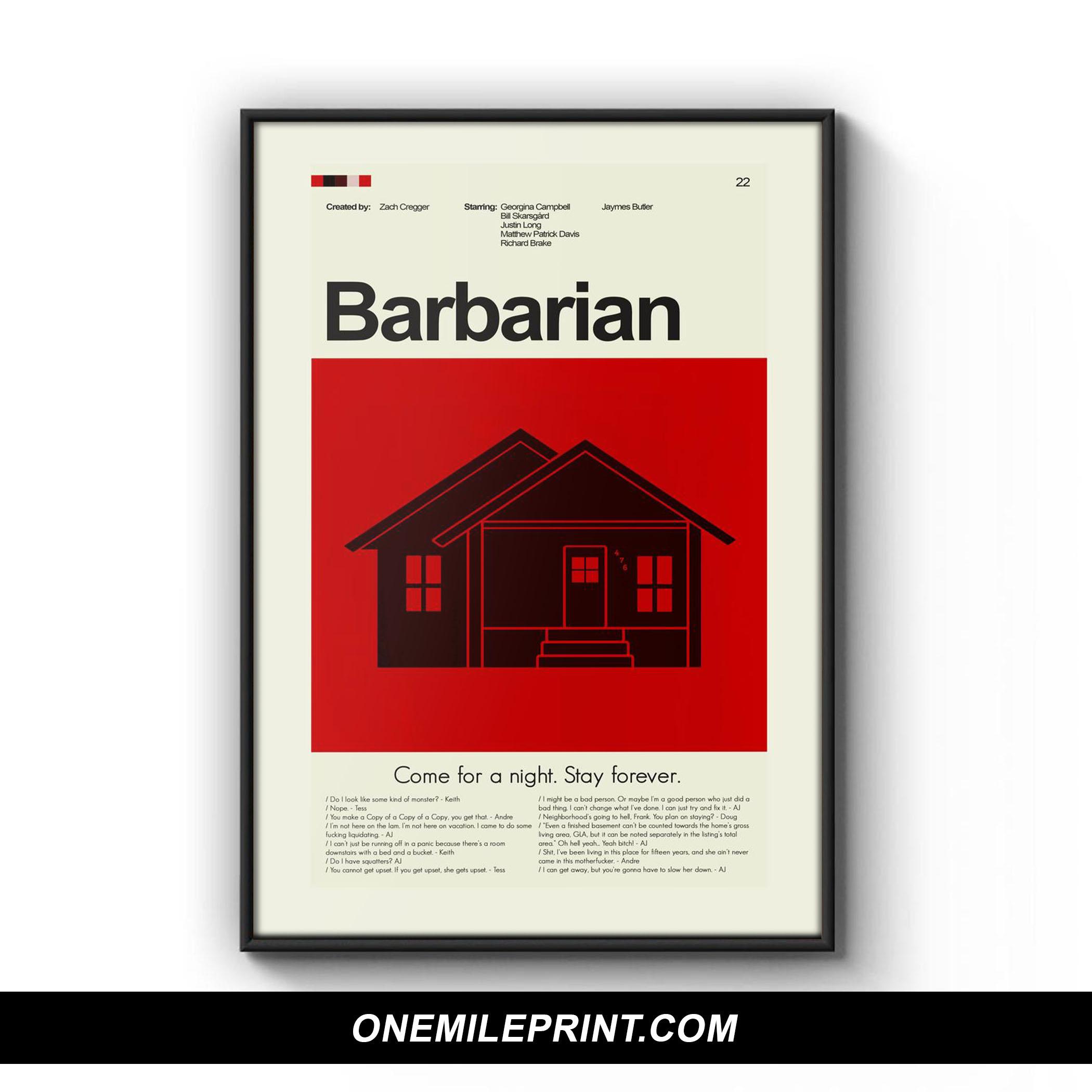 Mid Century Modern Barbarian Movie Poster