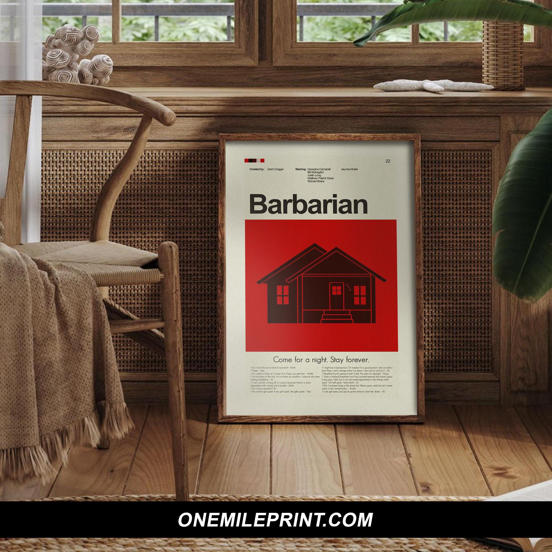 Mid Century Modern Barbarian Movie Poster