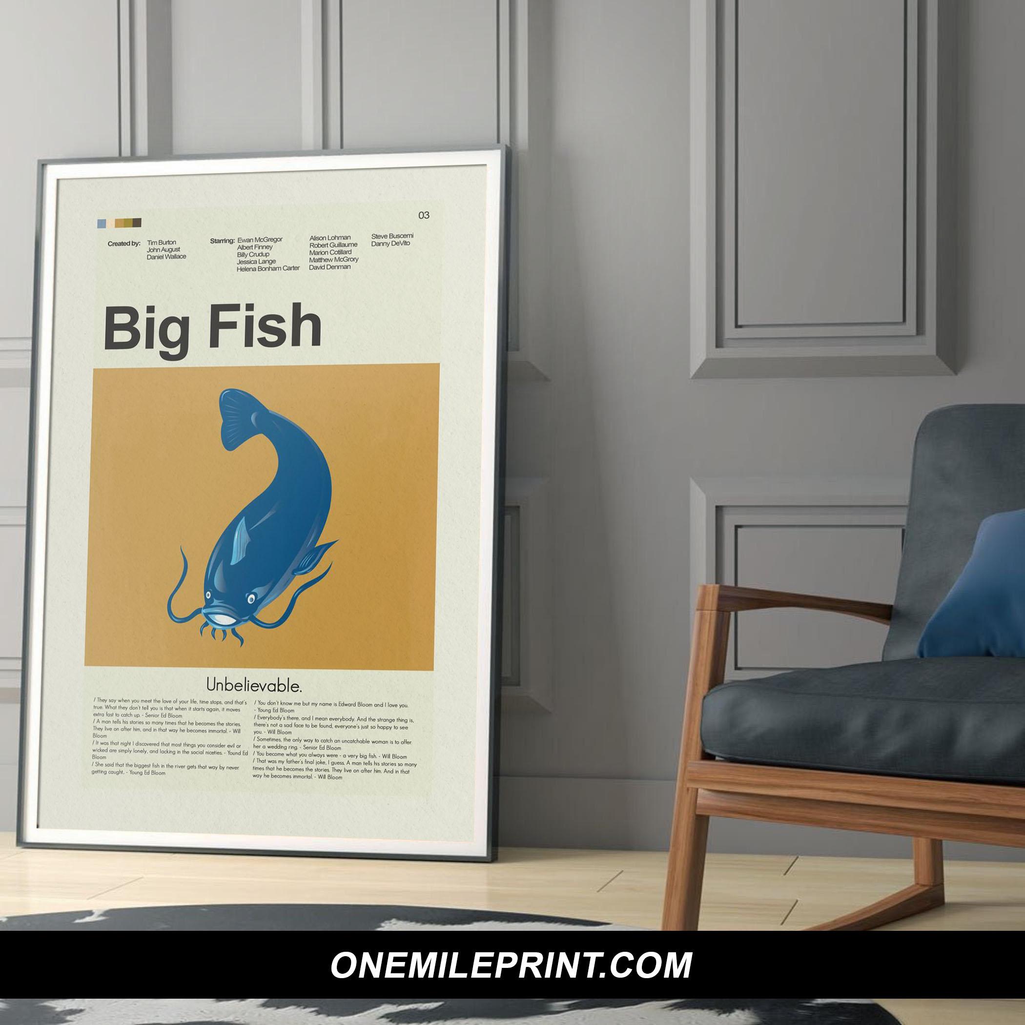 Mid Century Modern Big Fish Movie Poster