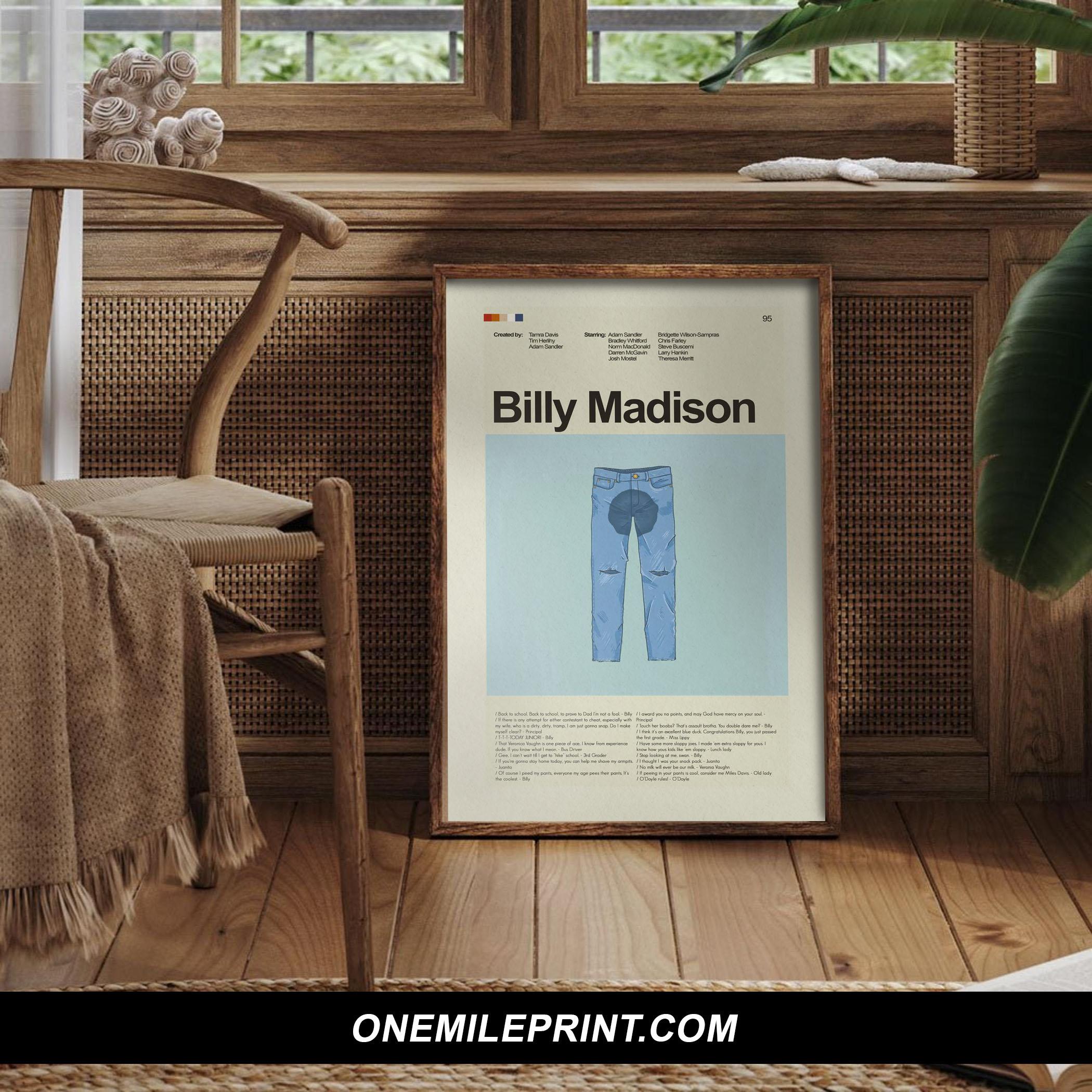 Mid Century Modern Billy Madison Movie Poster