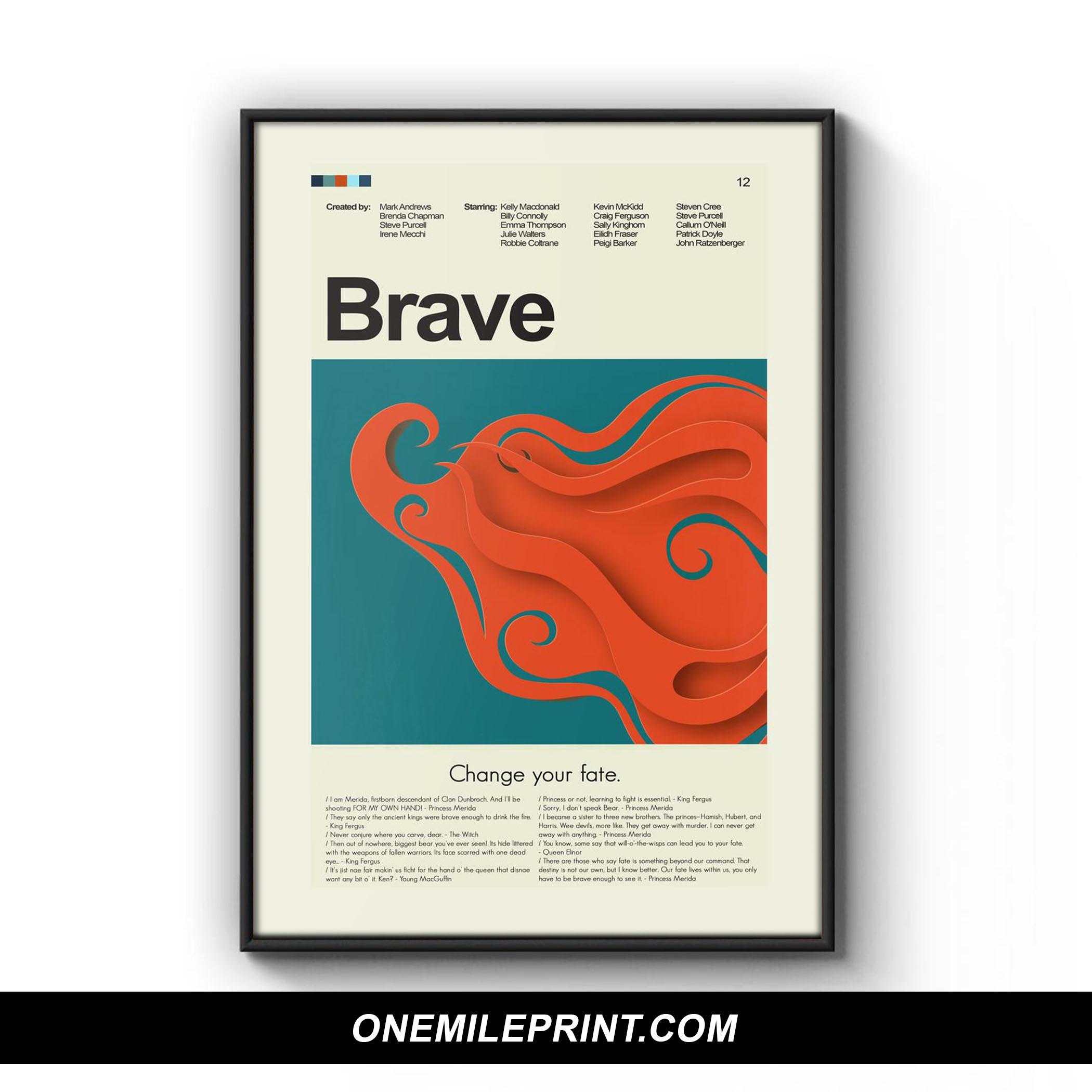 Mid Century Modern Brave Movie Poster