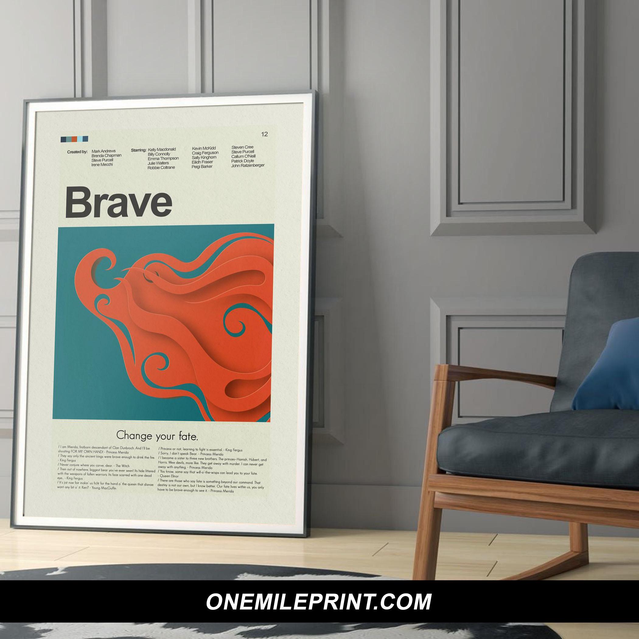 Mid Century Modern Brave Movie Poster