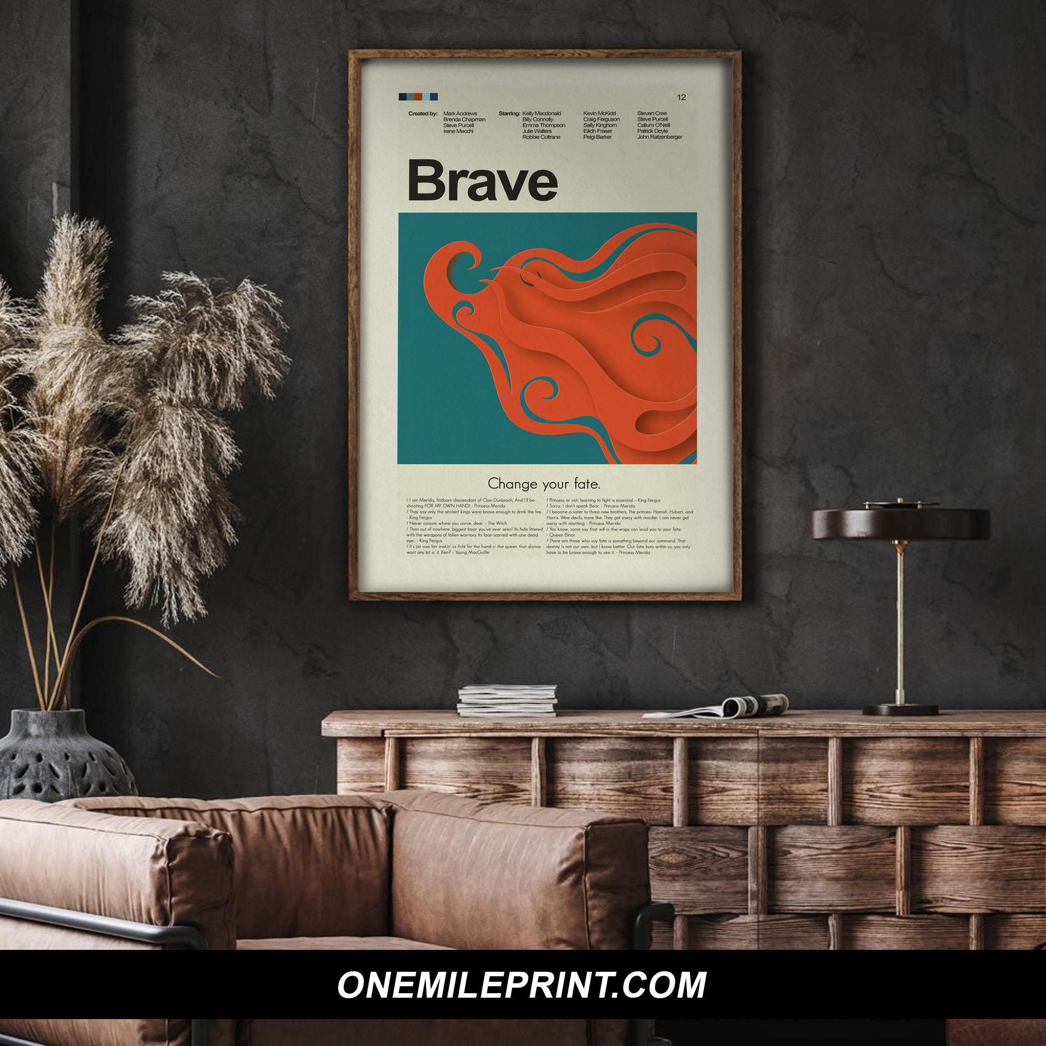Mid Century Modern Brave Movie Poster