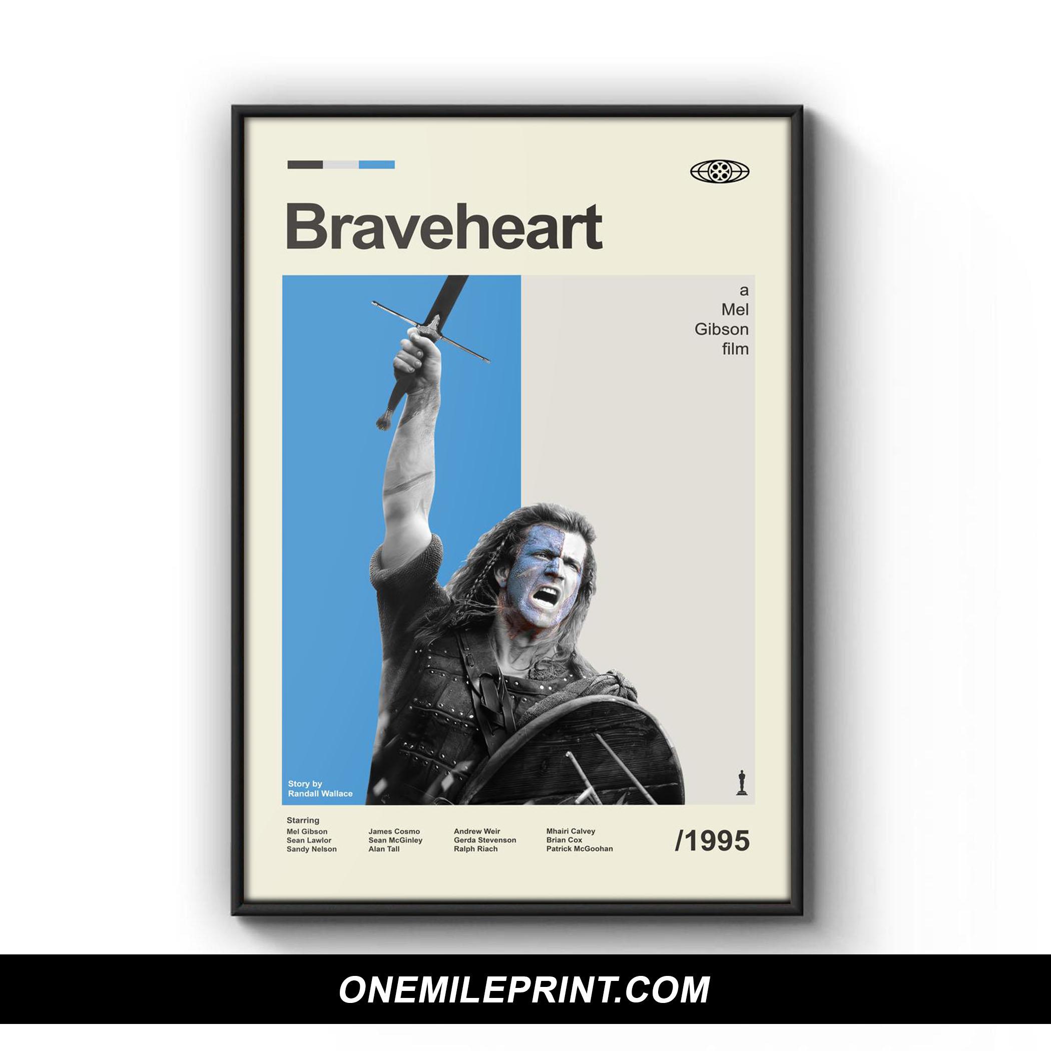 Mid Century Braveheart Movie Poster