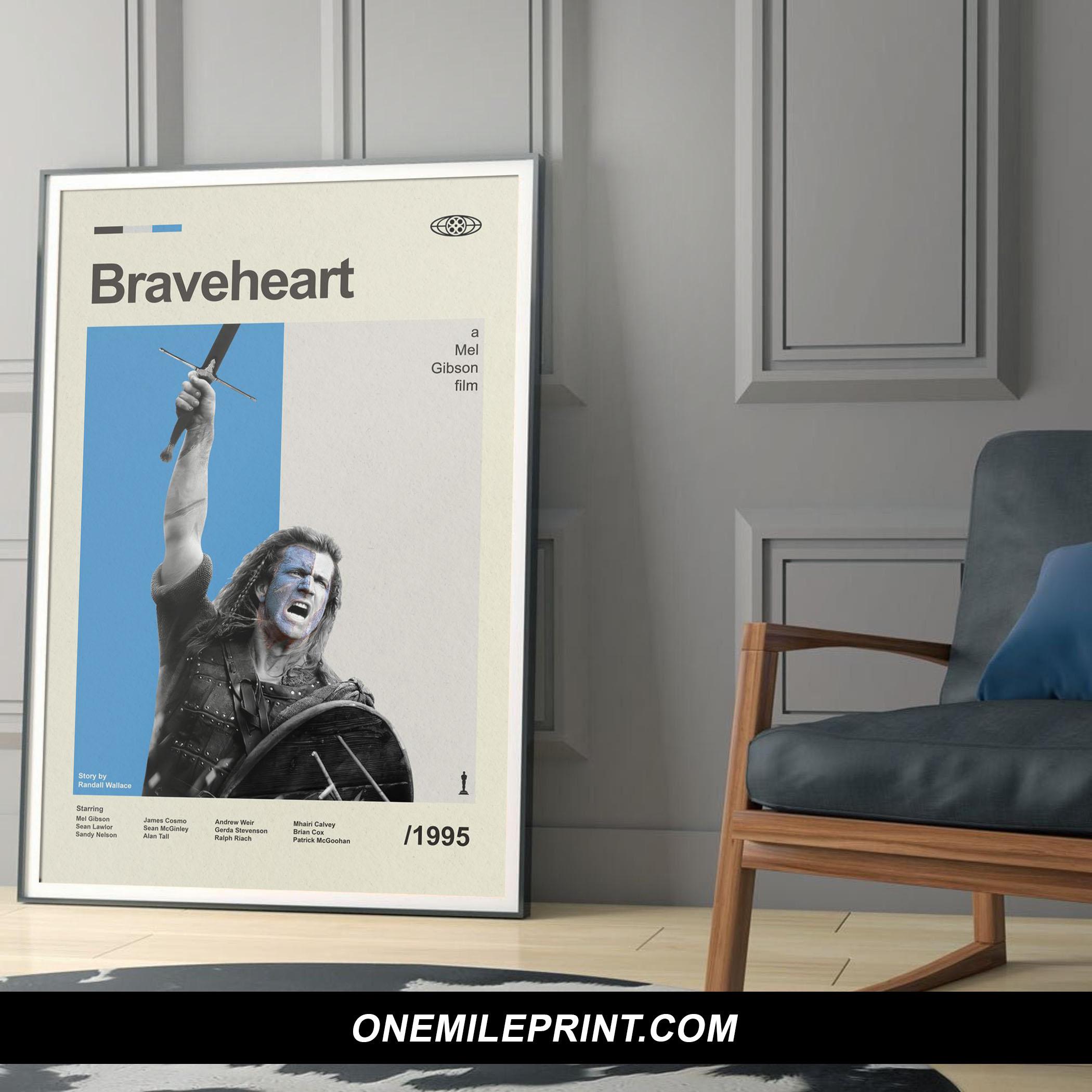 Mid Century Braveheart Movie Poster