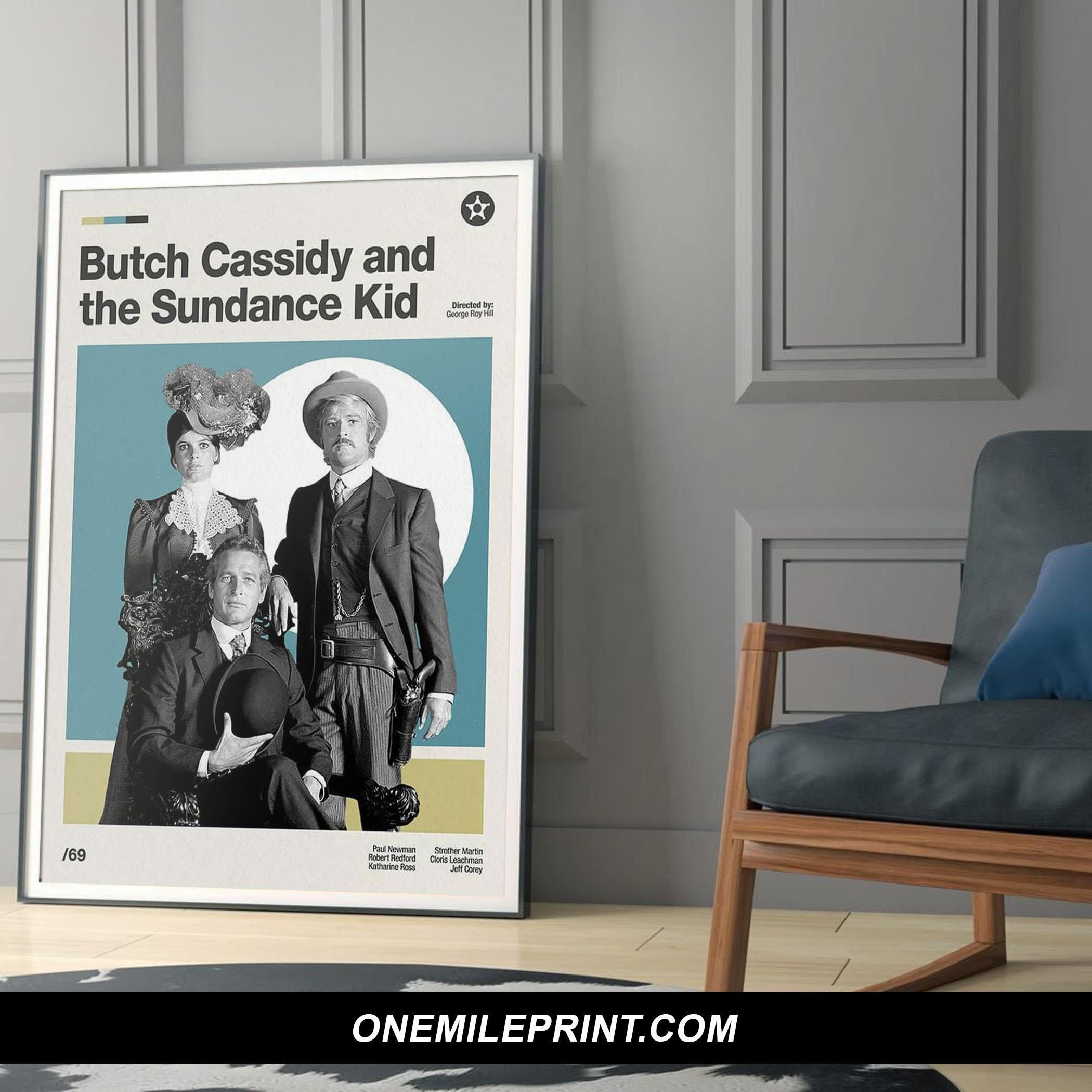 Retro Modern Butch Cassidy and the Sundance Kid Movie Poster