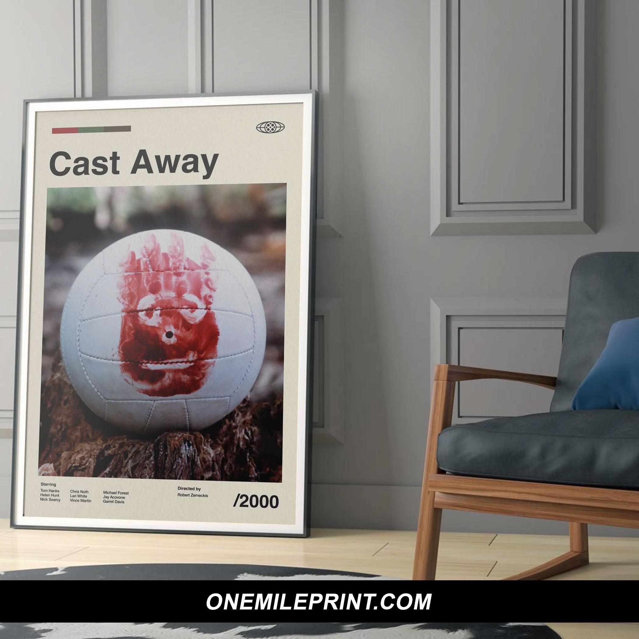 Midcentury Cast Away Movie Poster