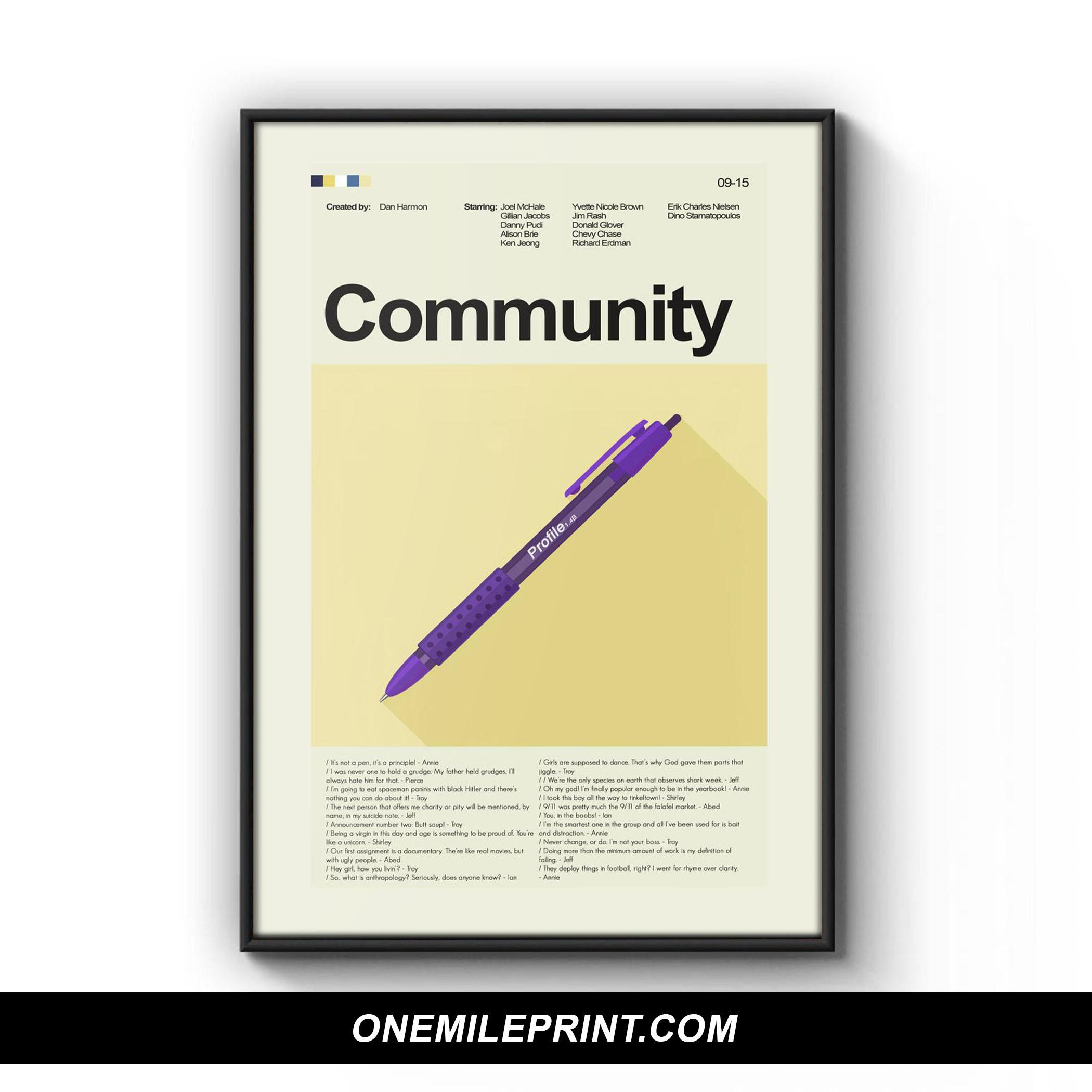 Mid Century Modern Community Movie Poster