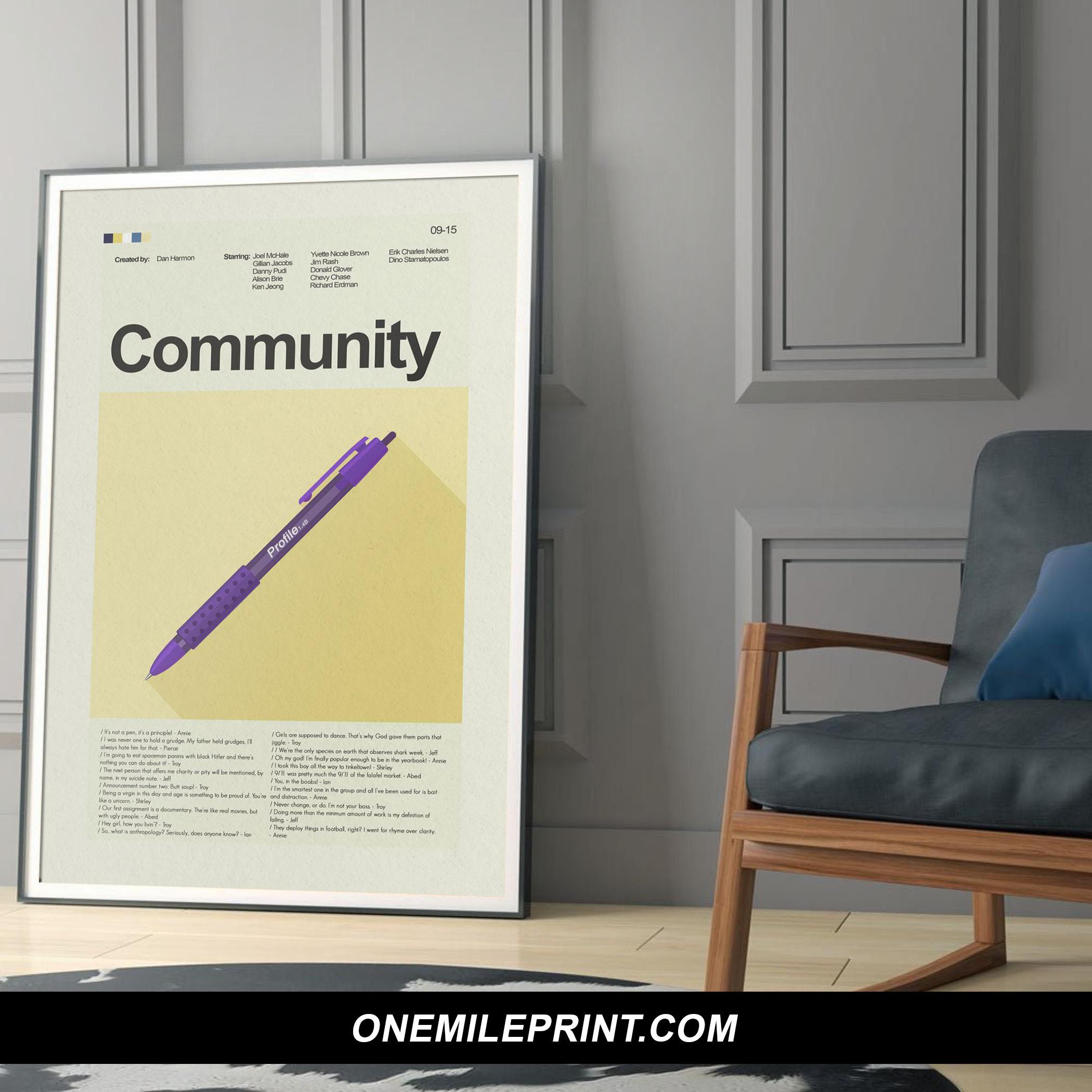Mid Century Modern Community Movie Poster