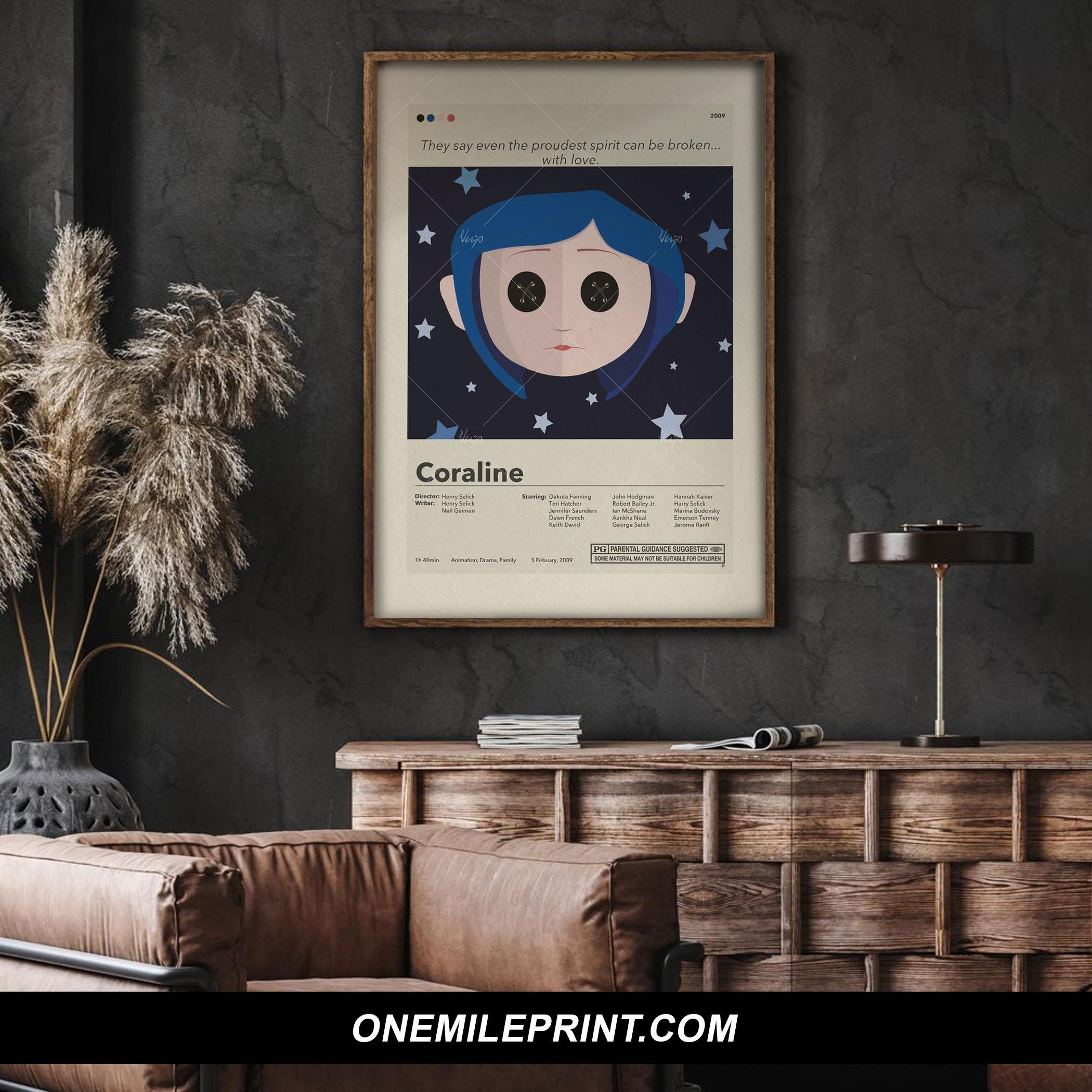 Minimalist Coraline Movie Poster