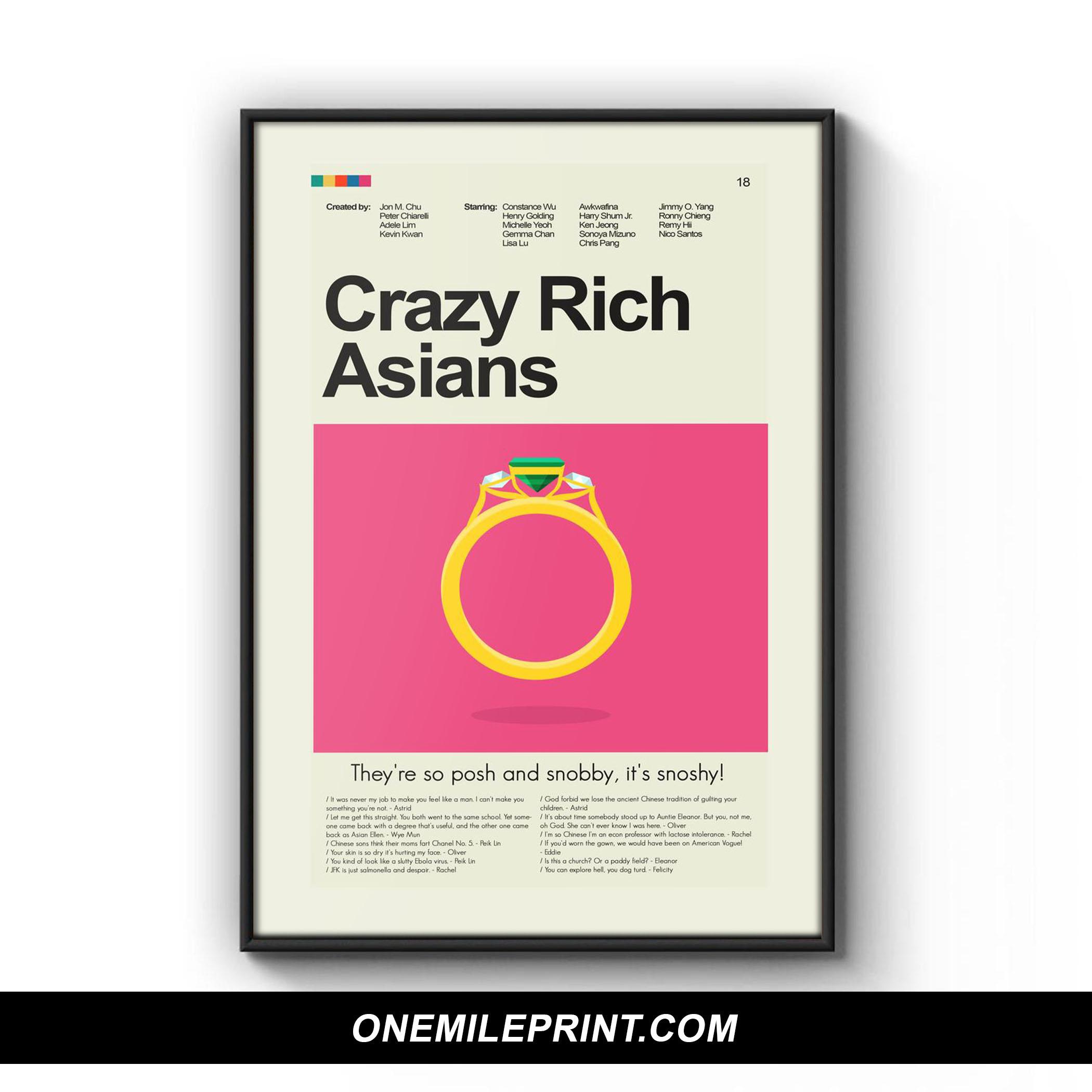 Mid Century Modern Crazy Rich Asians Movie Poster