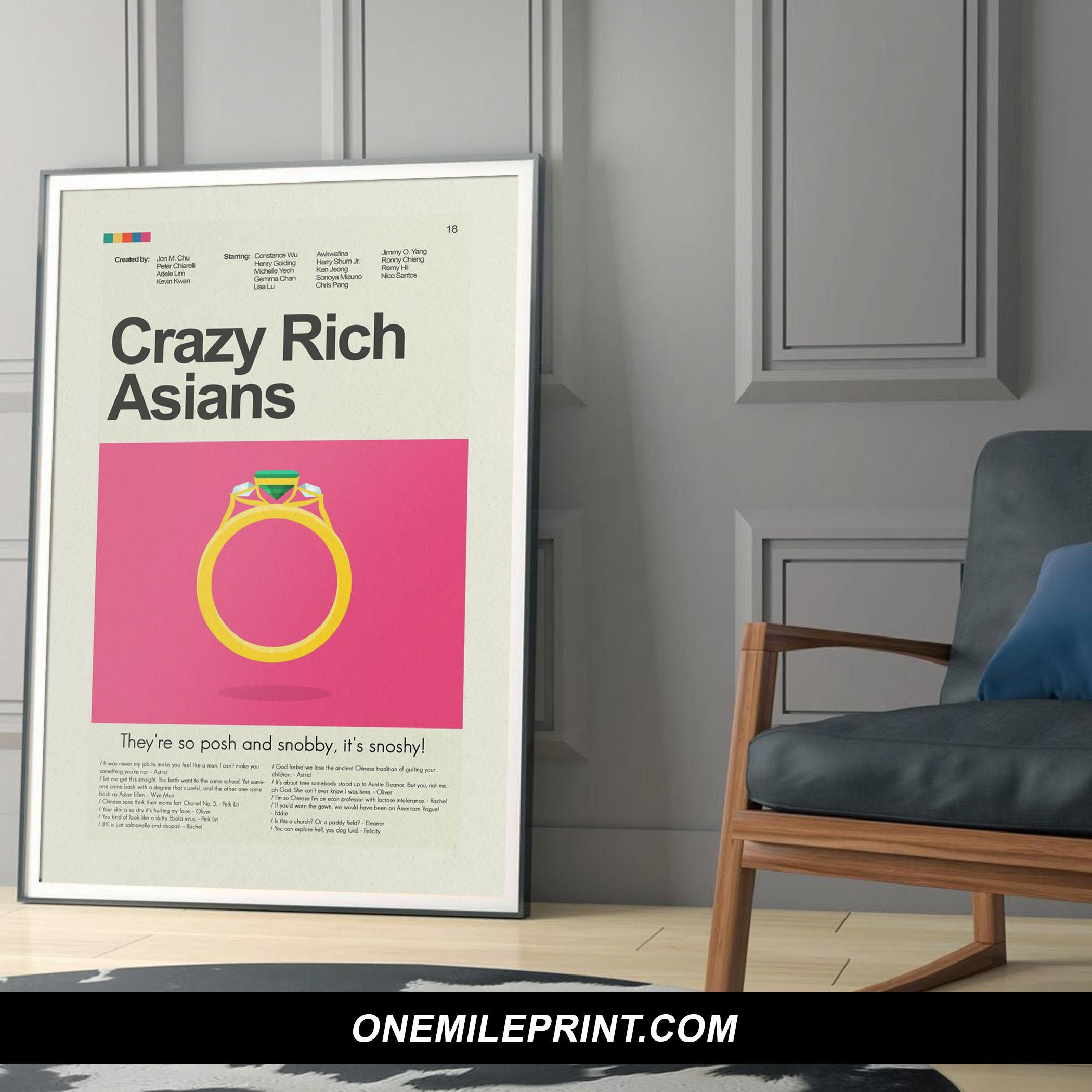 Mid Century Modern Crazy Rich Asians Movie Poster