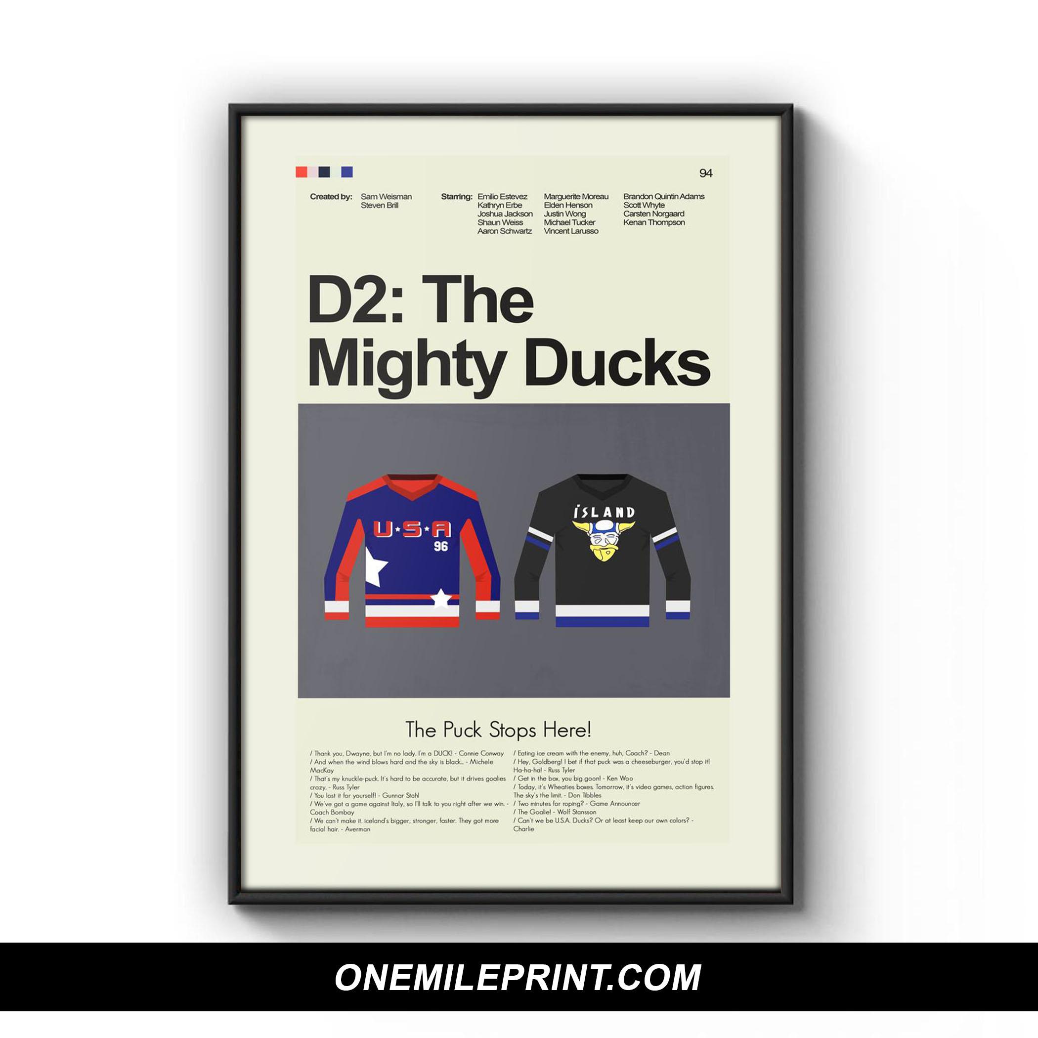 Mid Century Modern D2: The Mighty Ducks Movie Poster