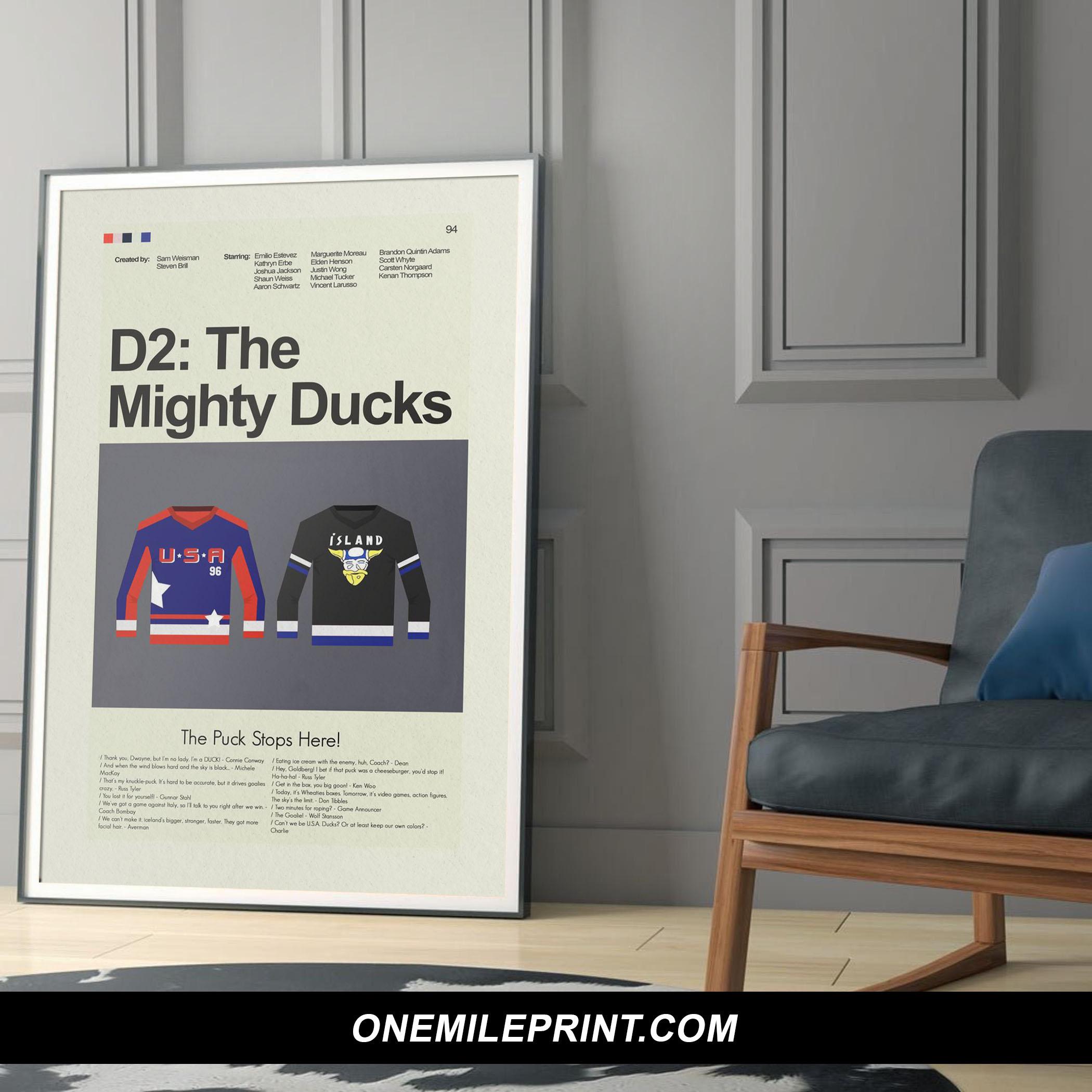 Mid Century Modern D2: The Mighty Ducks Movie Poster