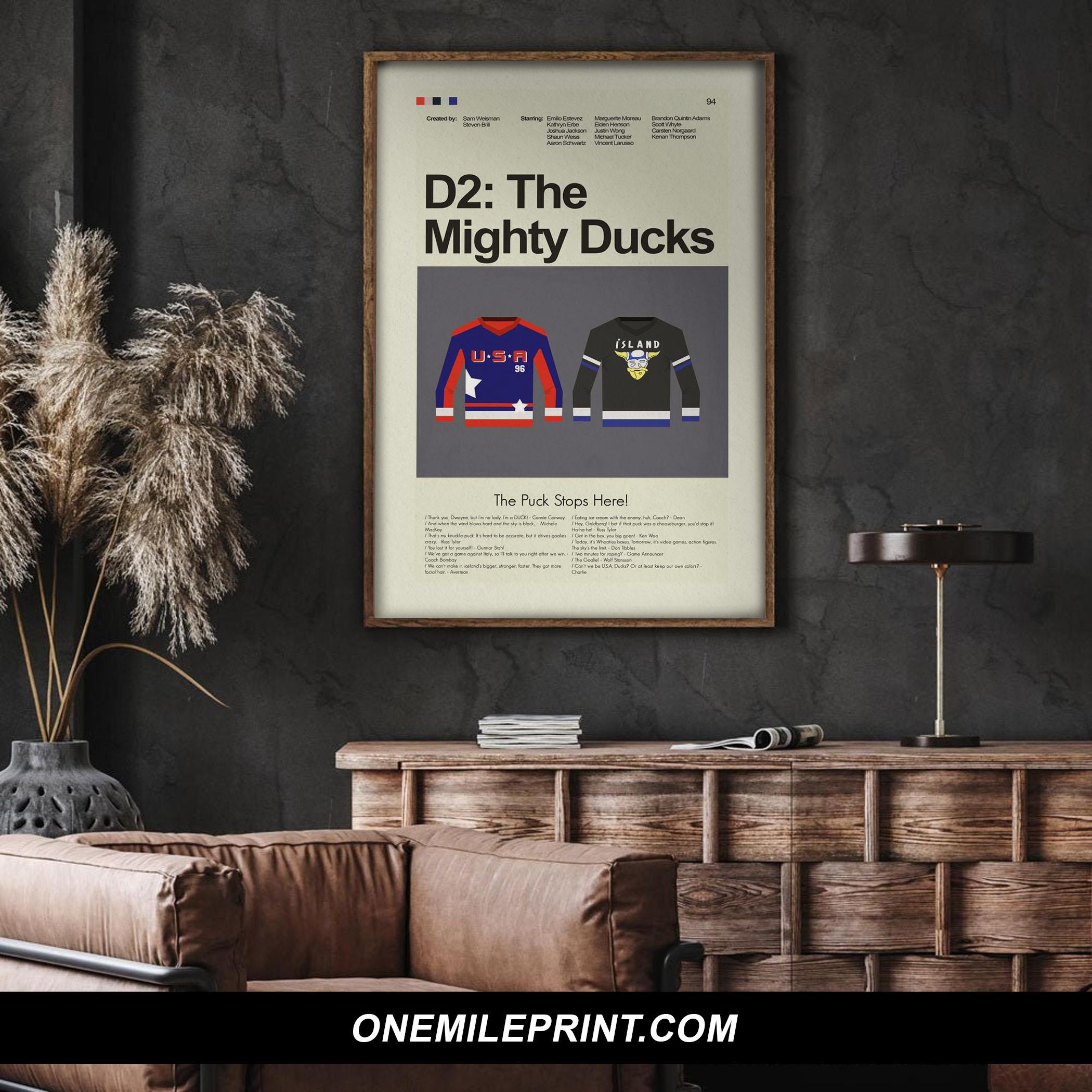 Mid Century Modern D2: The Mighty Ducks Movie Poster