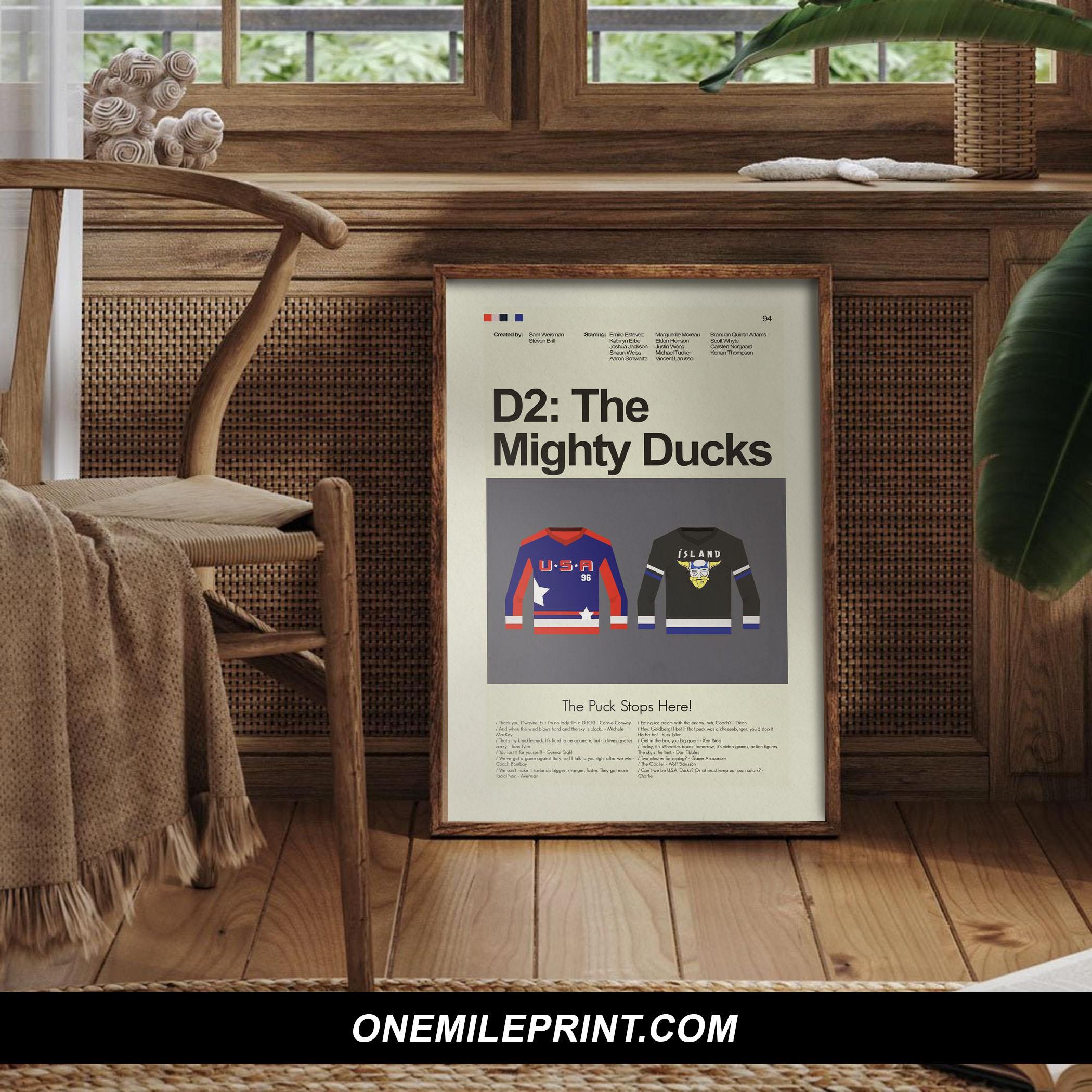 Mid Century Modern D2: The Mighty Ducks Movie Poster