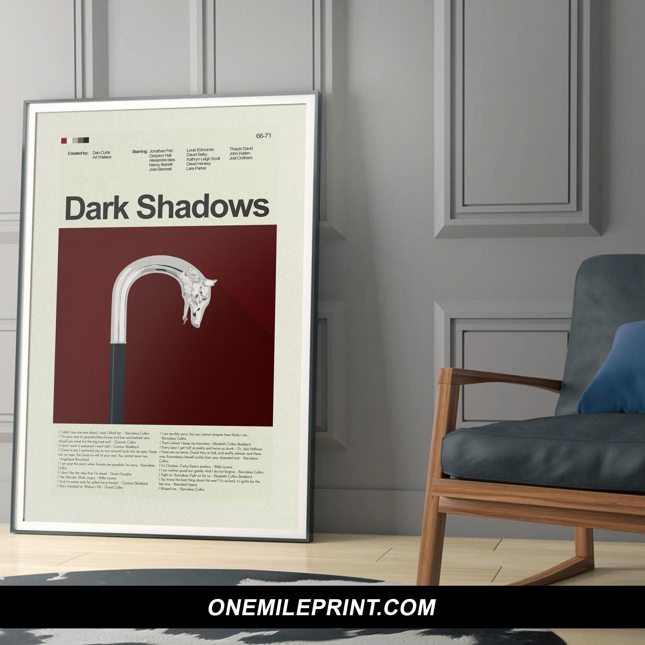 Mid Century Modern Dark Shadows Movie Poster