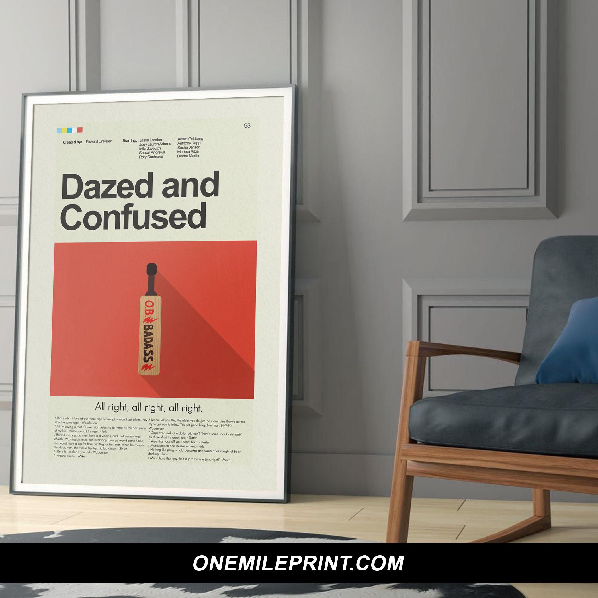 Mid Century Modern Dazed and Confused Movie Poster