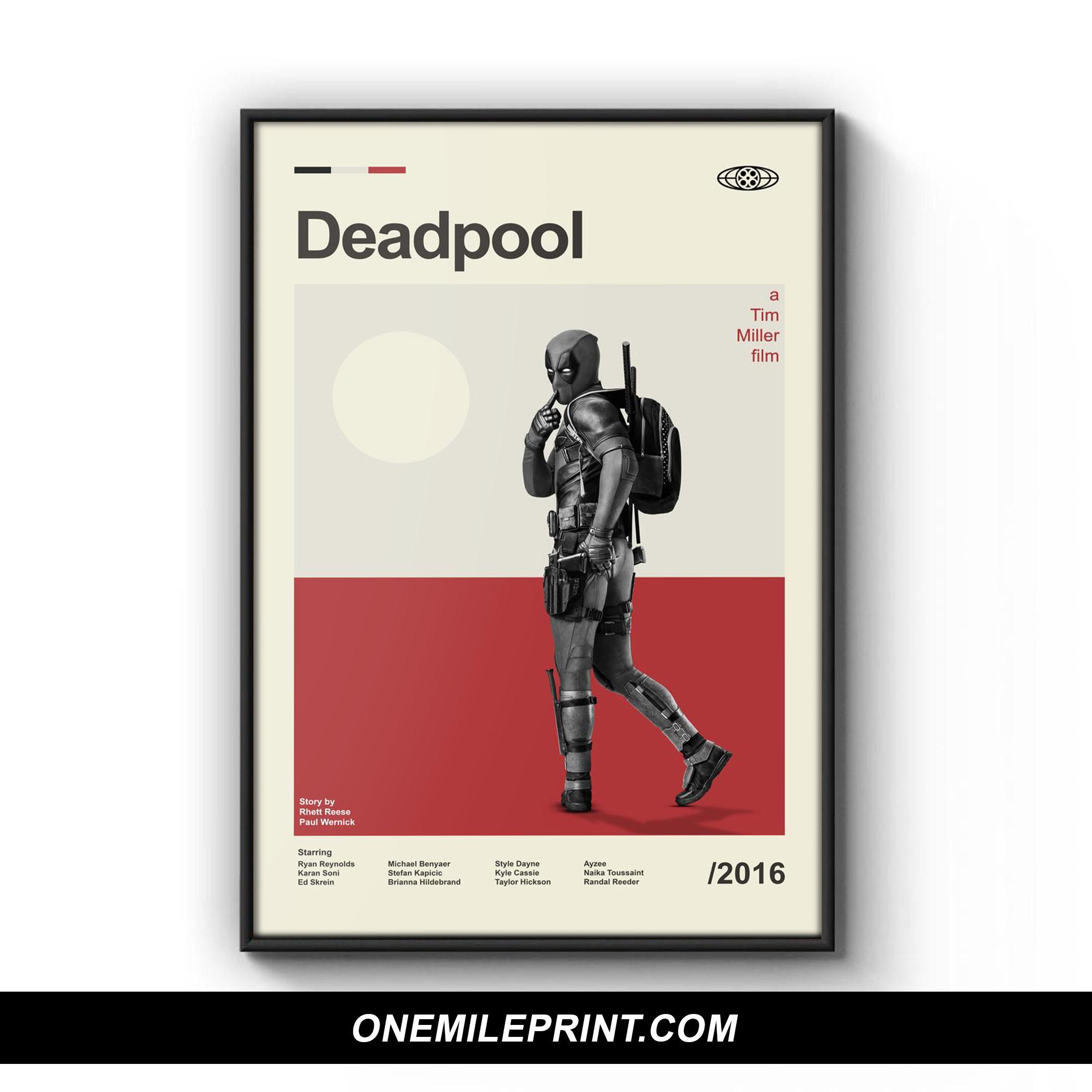 Mid Century Deadpool Movie Poster
