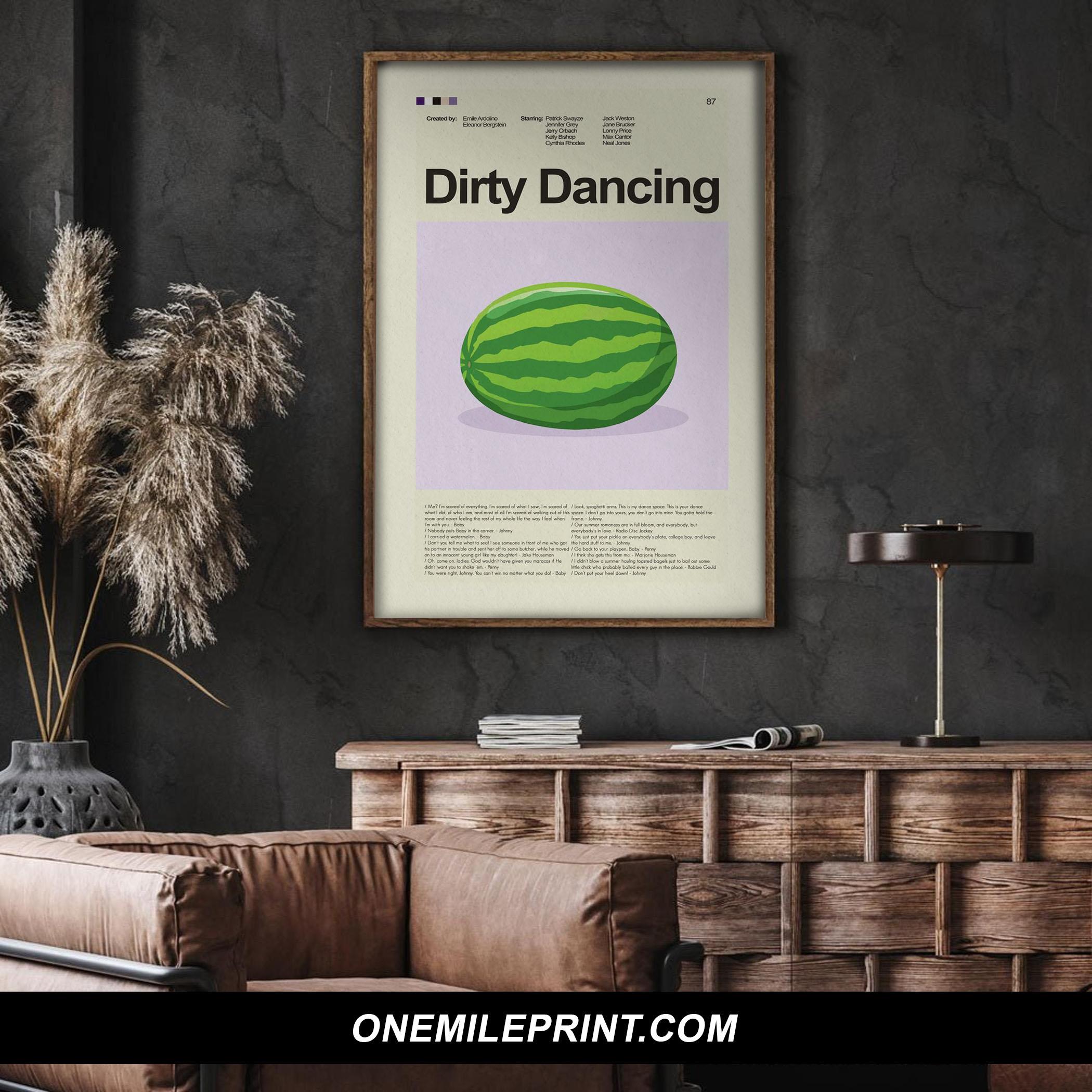 Mid Century Modern Dirty Dancing Movie Poster