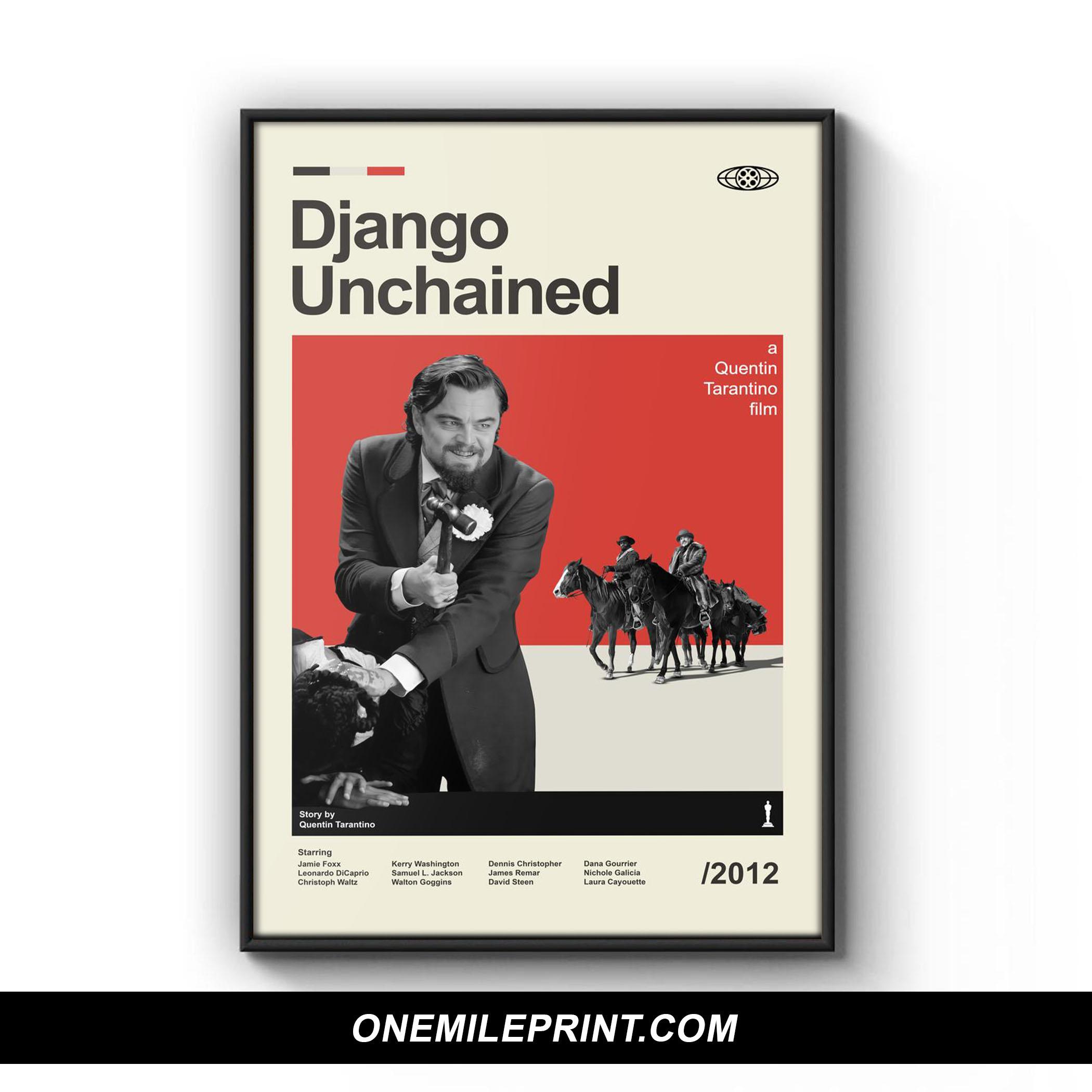 Mid Century Django Unchained Movie Poster