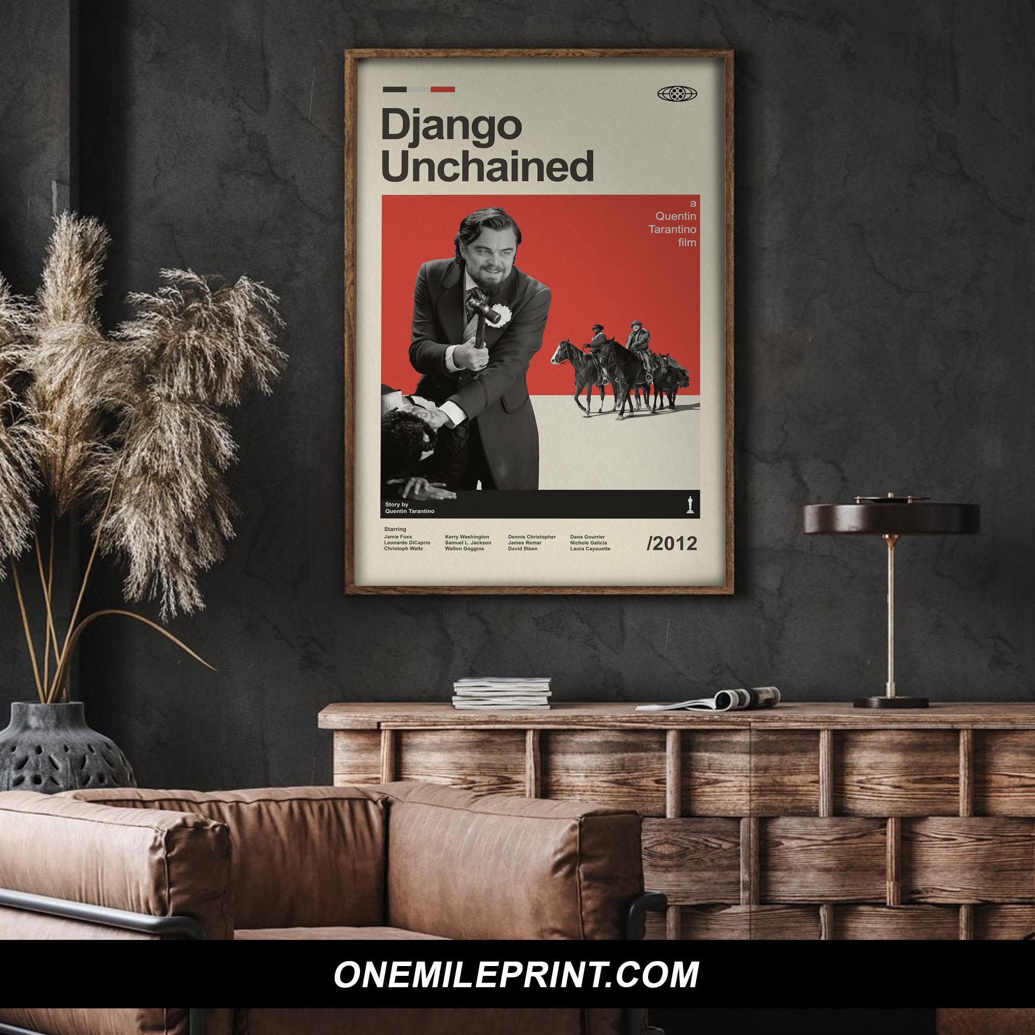 Mid Century Django Unchained Movie Poster