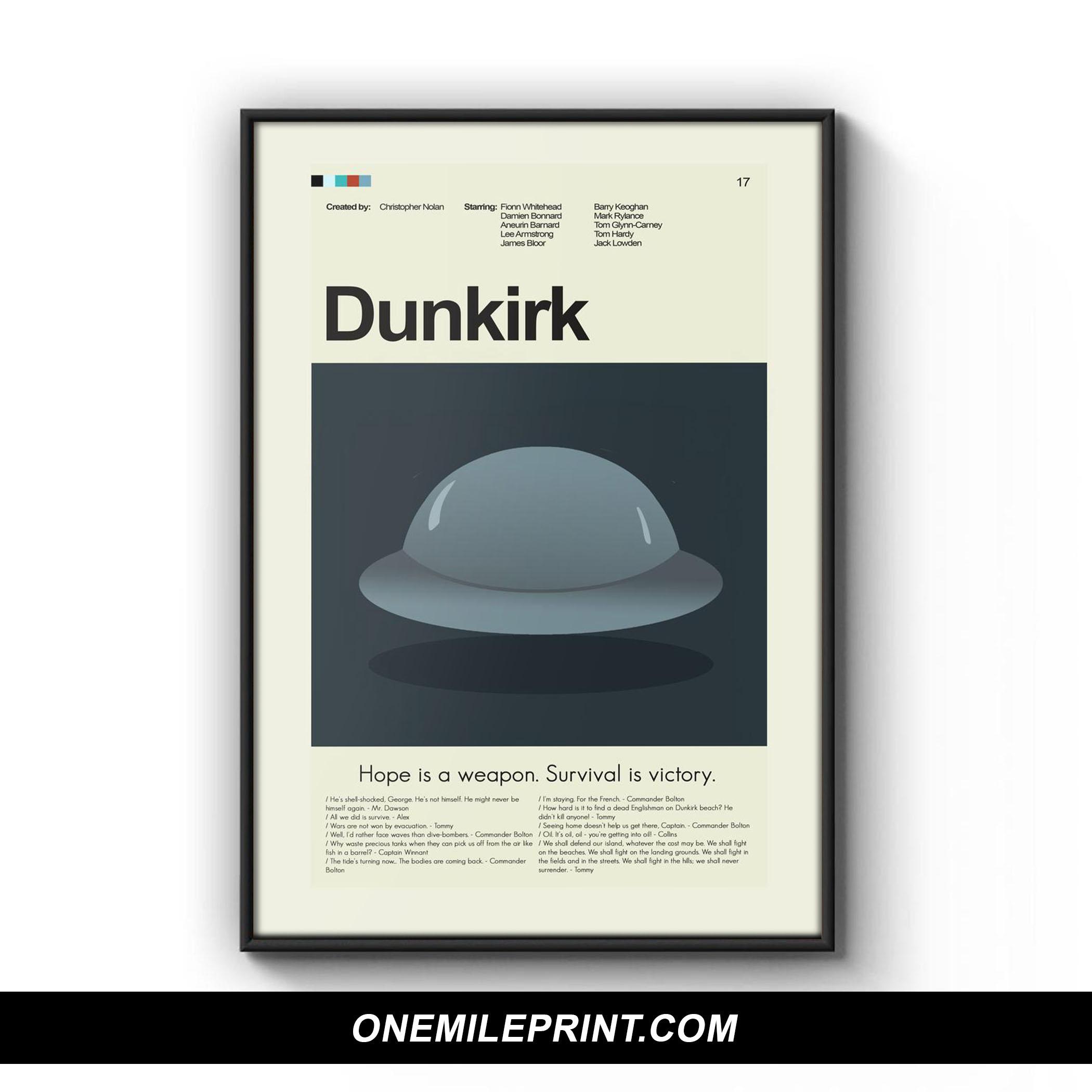 Mid Century Modern Dunkirk Movie Poster